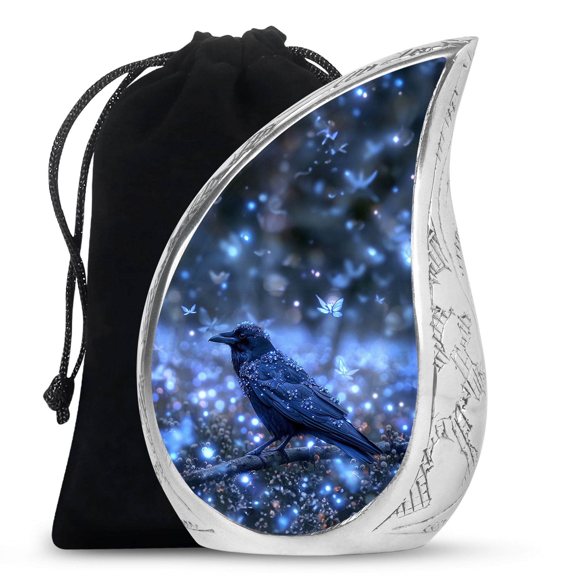 Teardrop Raven's Bird Urns for Human Ashes, Large Urns for Human Ashes ...