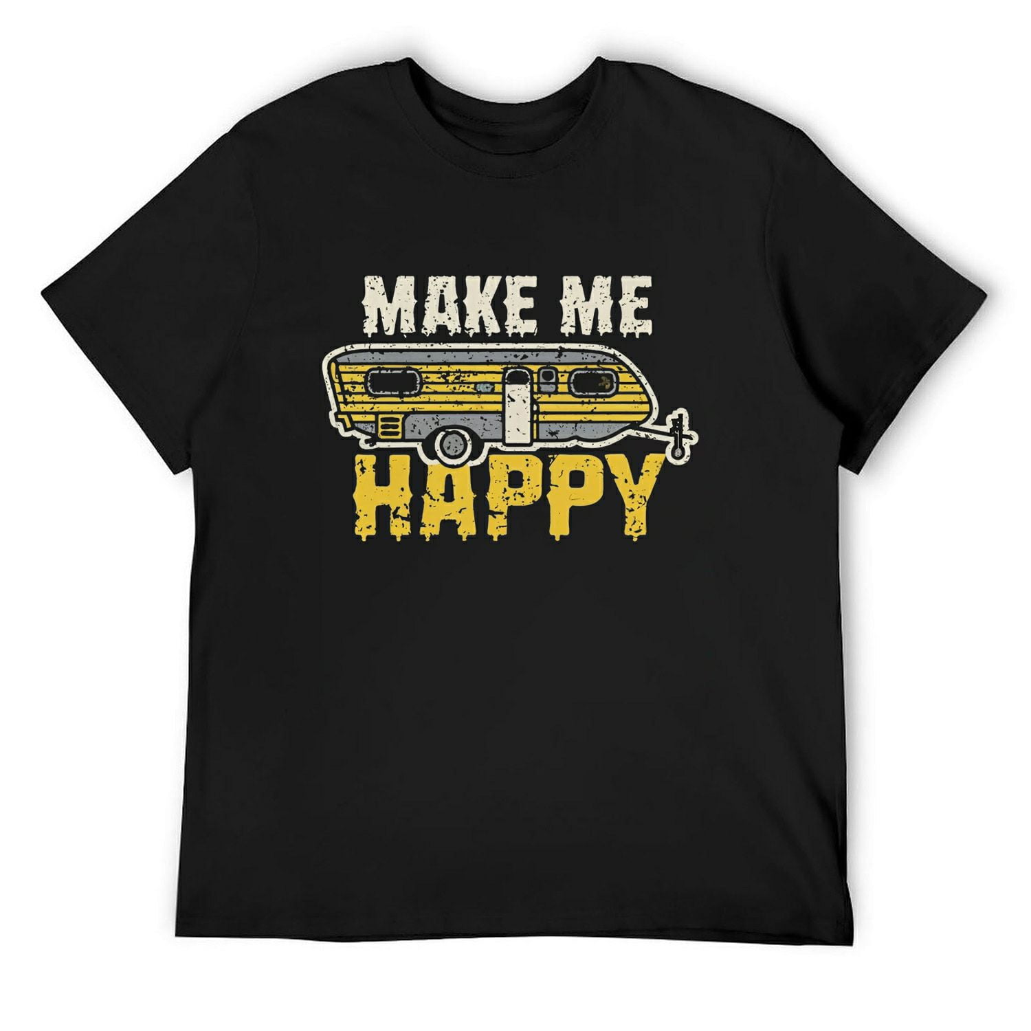 Teardrop Trailers Make Me Happy Kayak Fun Camping Vintage Mens T Shirts ...