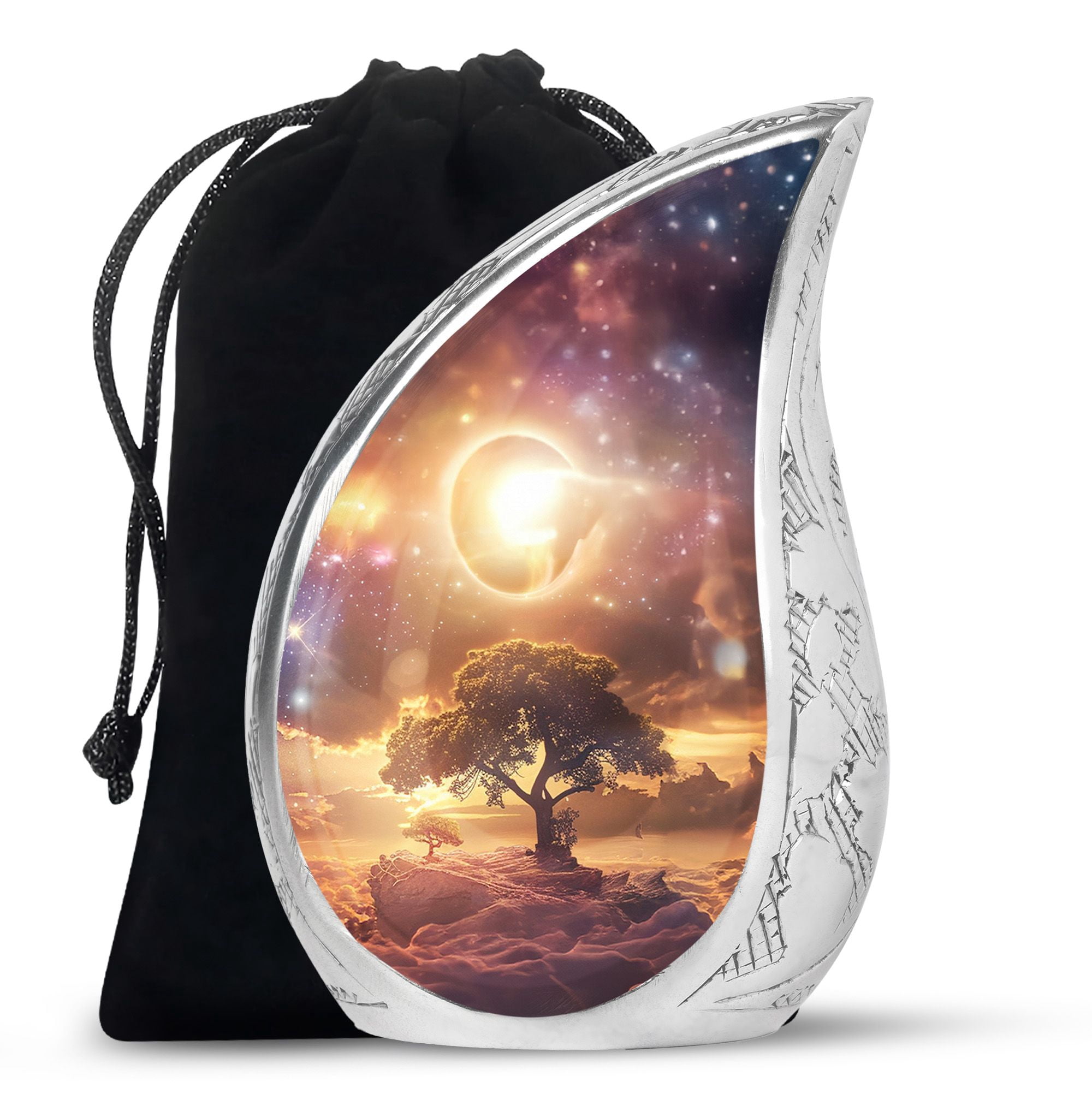 Teardrop Tree Of Life Urn, Cremation Urn For Adult Human Ashes, Urn For ...