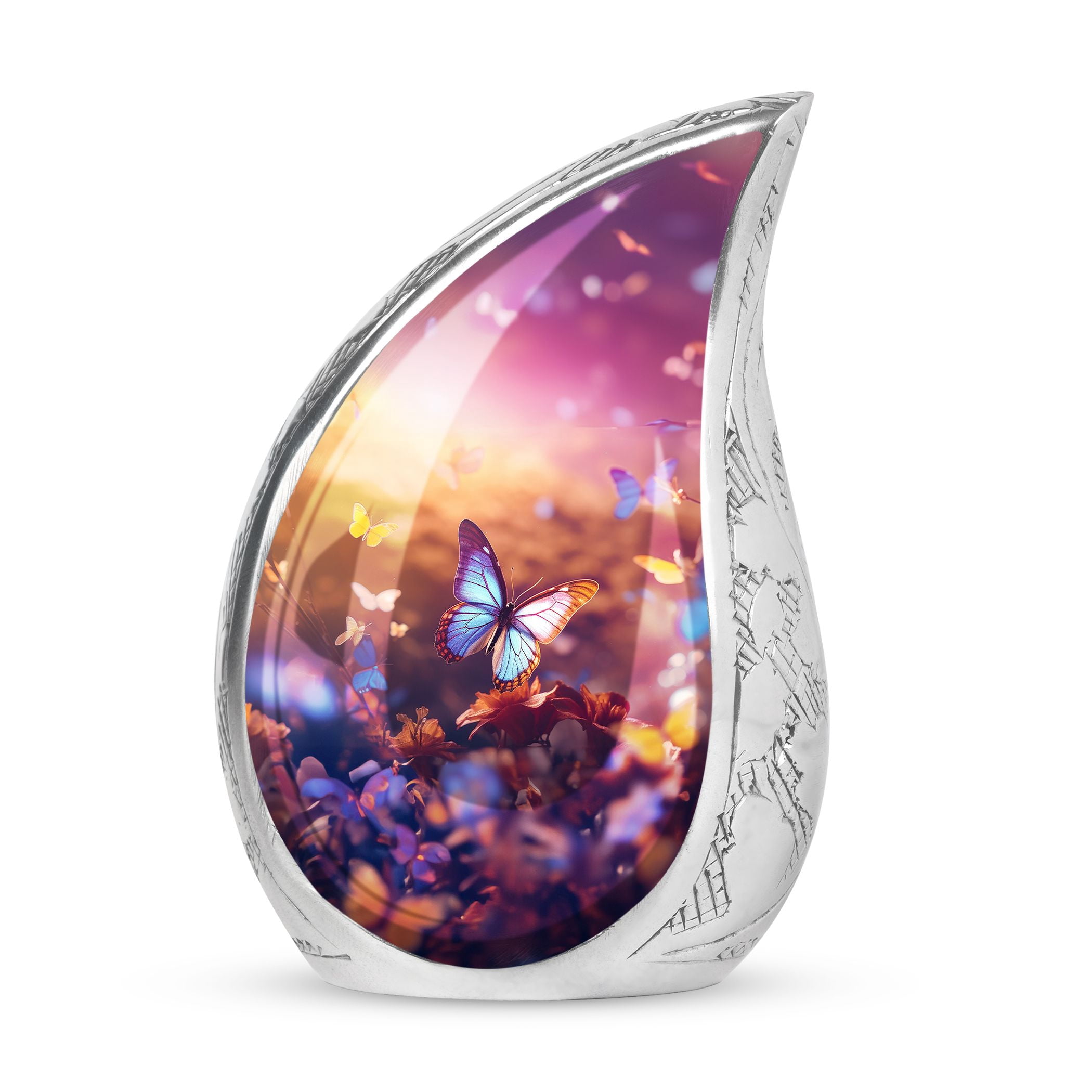 Teardrop Urn, Butterfly Mini Urns for Human Ashes Keepsake, Small Urns for Men Ashes Adult Male ...