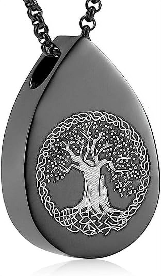 Teardrop Urn Necklaces for Ashes Tree of Life Memorial Ashes Lockets ...