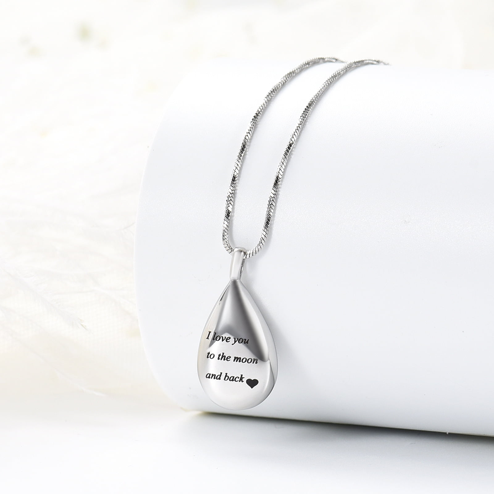 Teardrop cremation pendant small urns for ashes keepsake urn necklace ...