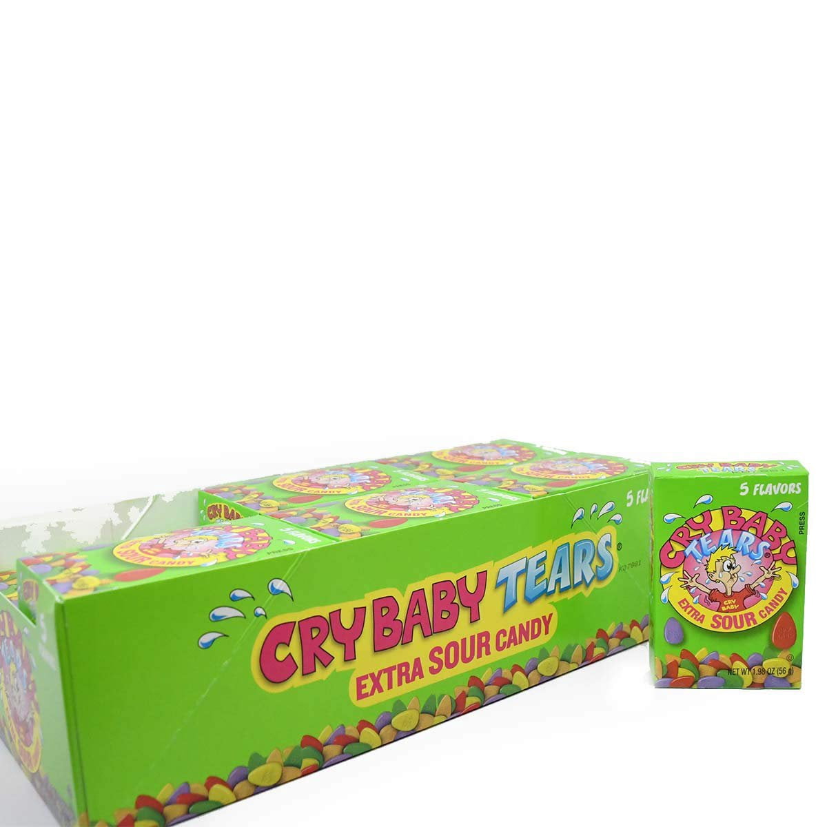 Tears Extra Sour Candy, Five Flavors, 1.98-Ounce Boxes (Pack of 24 ...