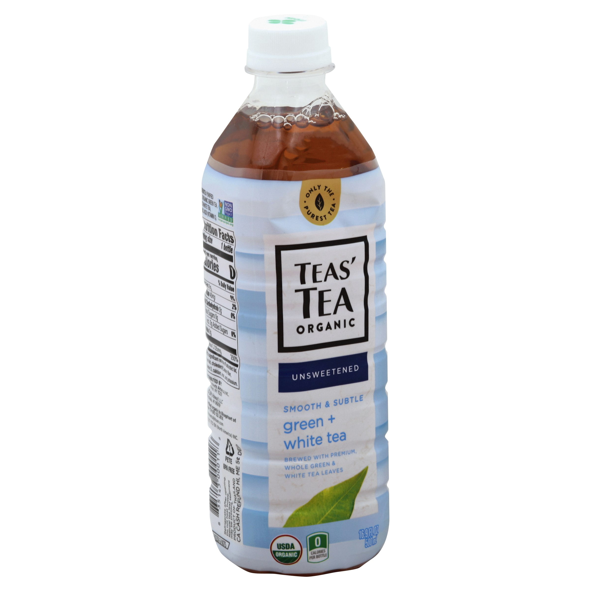 Teas' Tea Organic Green & White Tea 16.9 fl oz (Pack Of 12) - Walmart.com