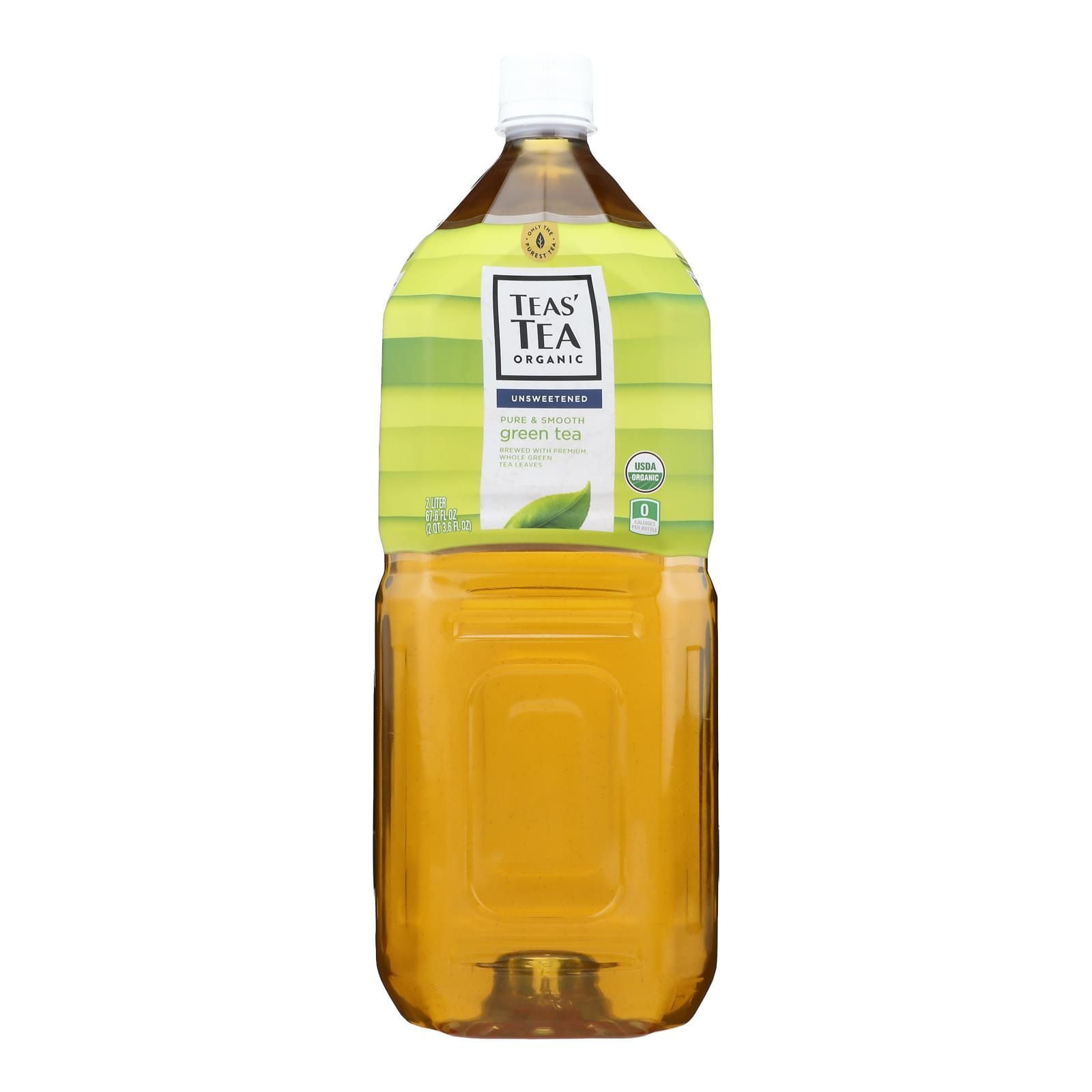 Teas' Tea Organic Pure & Smooth Green Tea Unsweetened - 2 Liter Pack of ...