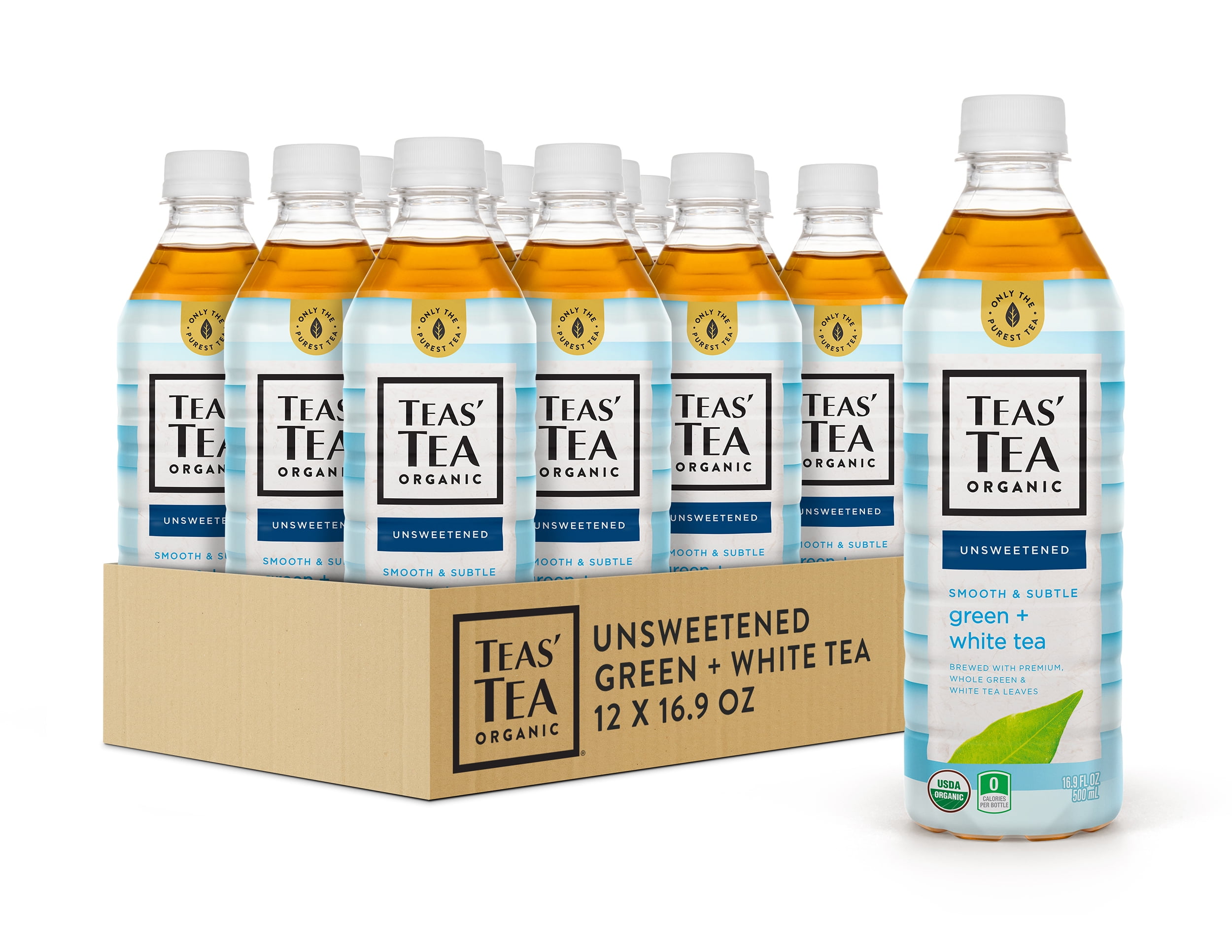 Free Shipping! Teas' Tea Organic Unsweetened Green White Tea 16.9 Ounce ...