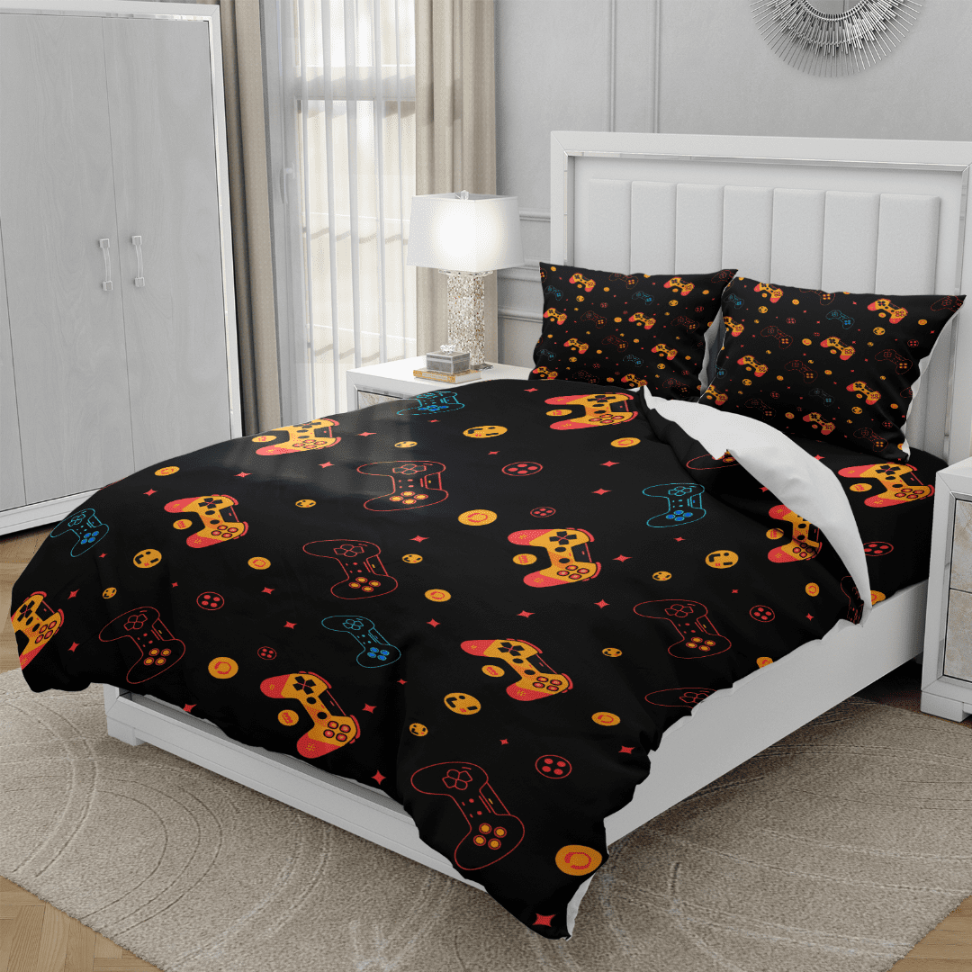 TeasBank Game Console Comforter Cover 3D Printed Cartoon Game Machine ...