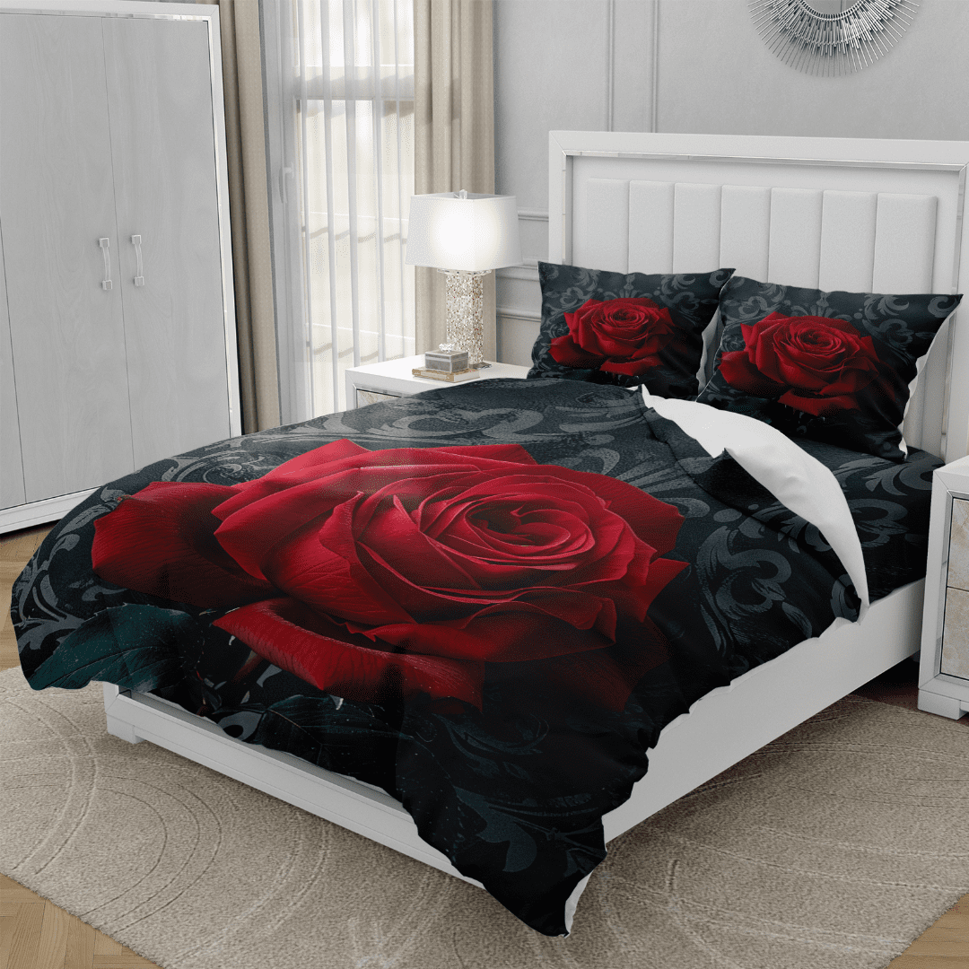 Amazing Red And Black Bedspread Gallery
