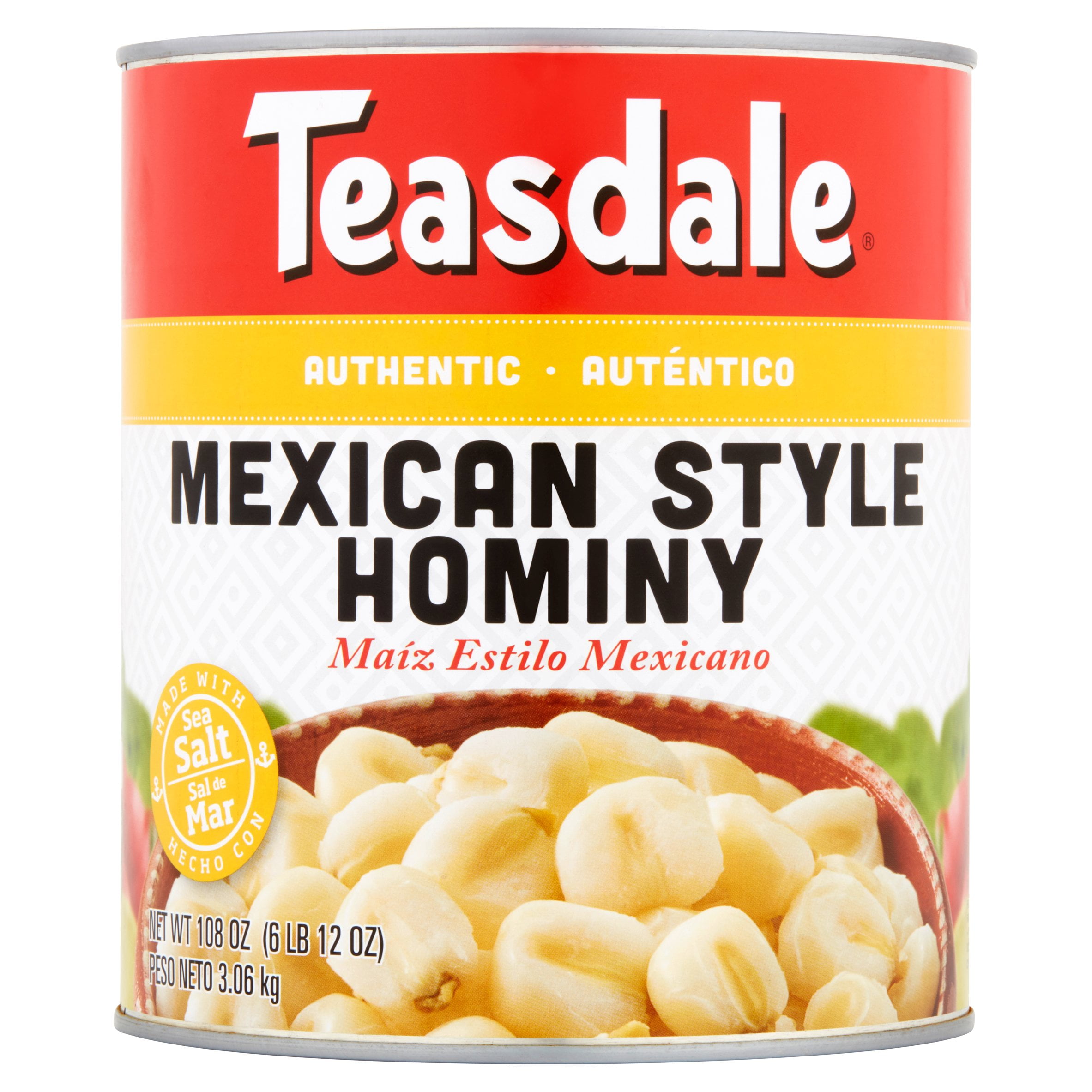 Teasdale Quality Foods Teasdale Hominy, 108 oz - Walmart.com