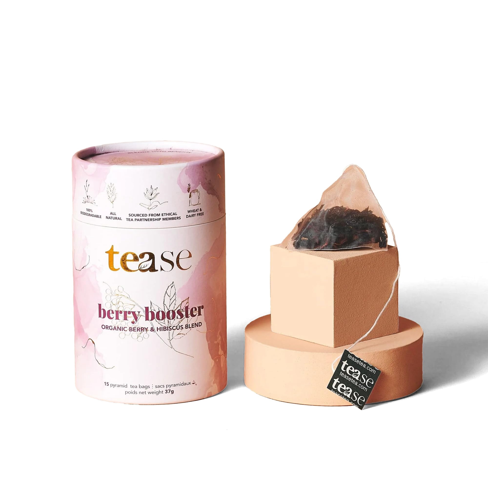 Tease Tea Organic Hibiscus BDF32 Drink - Berry Booster Tea, Caffeine ...