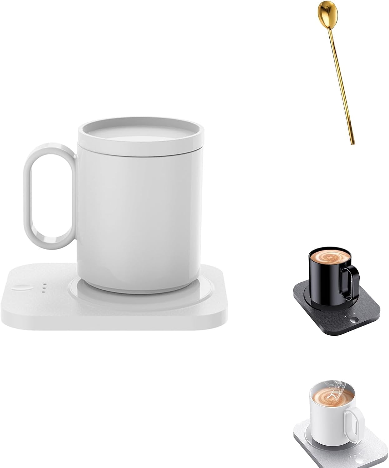 Tease Tea Warmer Set, Smart Heated Mug Kit with Wireless Charger, Mug ...