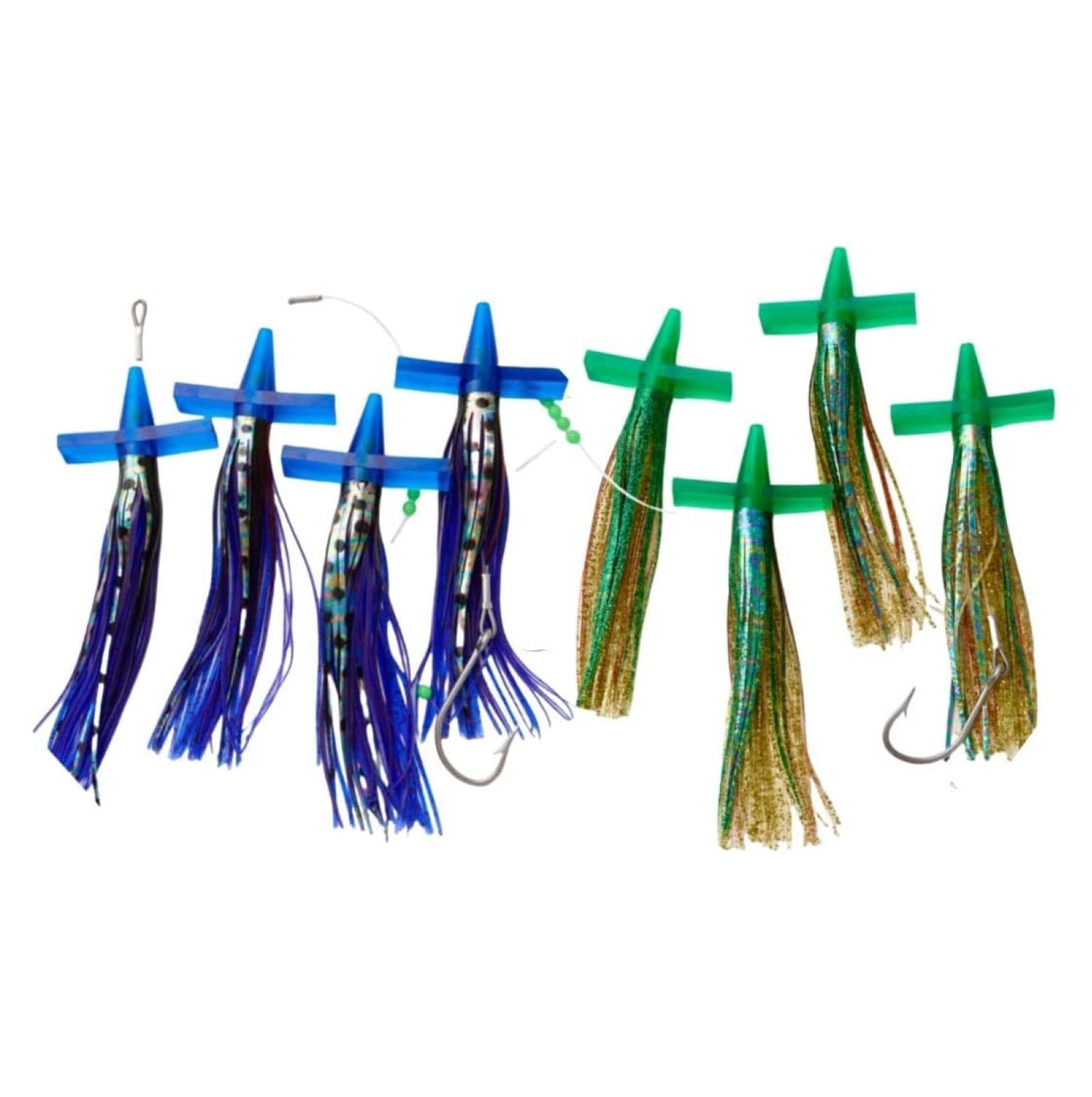 Teaser Chain Lures Trolling Lure Saltwater Fishing Lures with Stainless ...