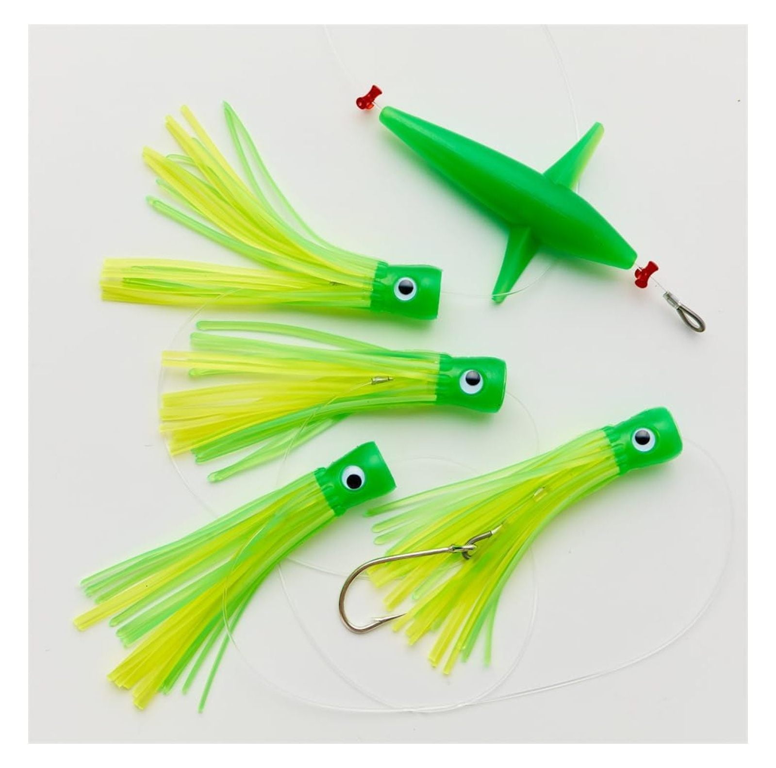 Teaser Chain Lures Trolling Lure Saltwater Fishing Lures with Stainless ...