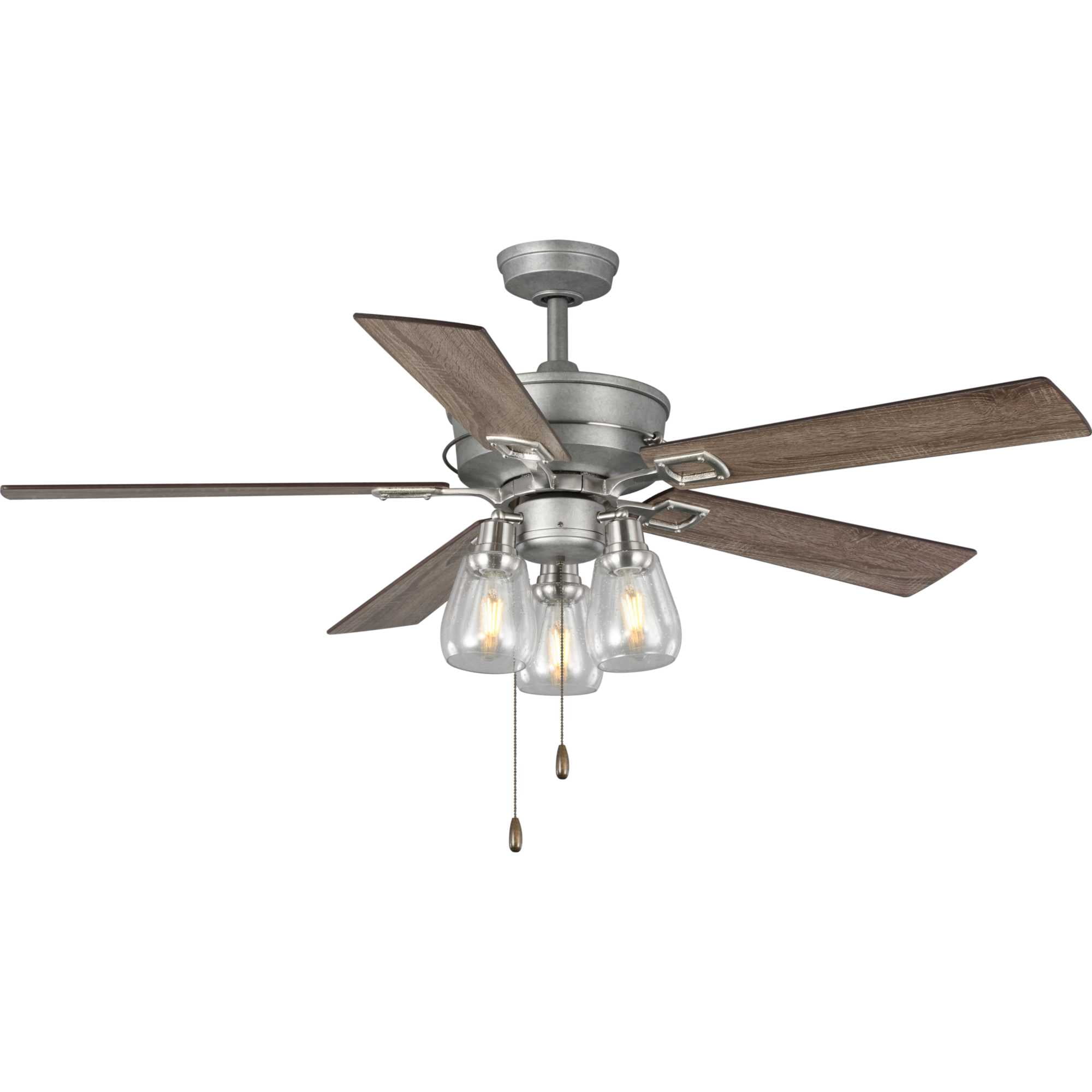 Teasley 56" Five-Blade Ceiling Fan With Glass Shades - Walmart.com