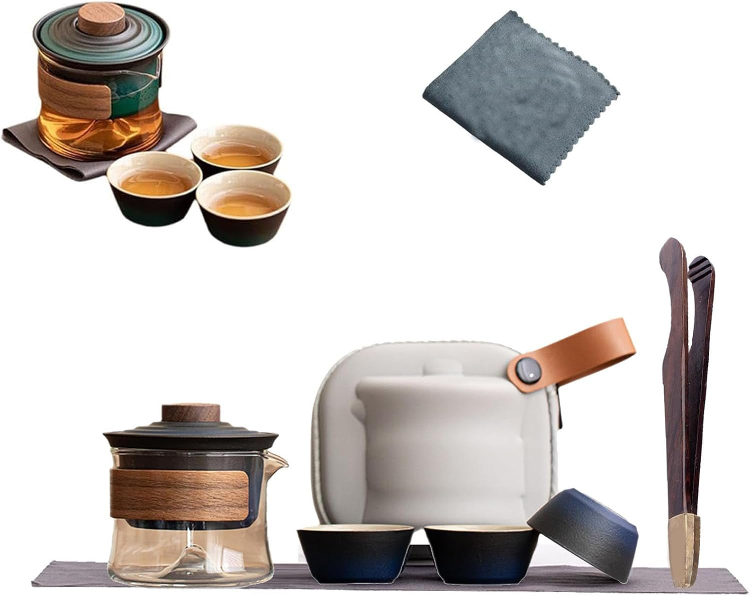 Teatsy Teapot, Teatsy Portable Tea Set, Heat-Resistant Glass Teapot ...