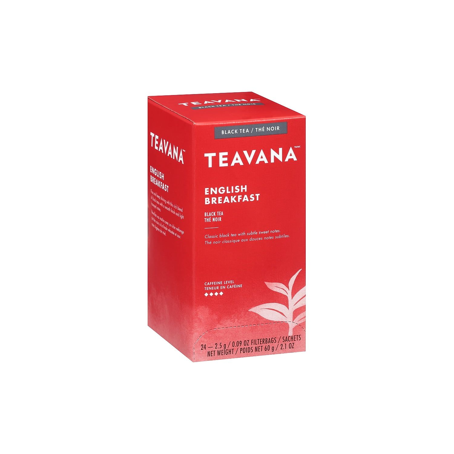 Teavana English Breakfast Black Tea Bags, Honeyed Notes, 24/Box ...