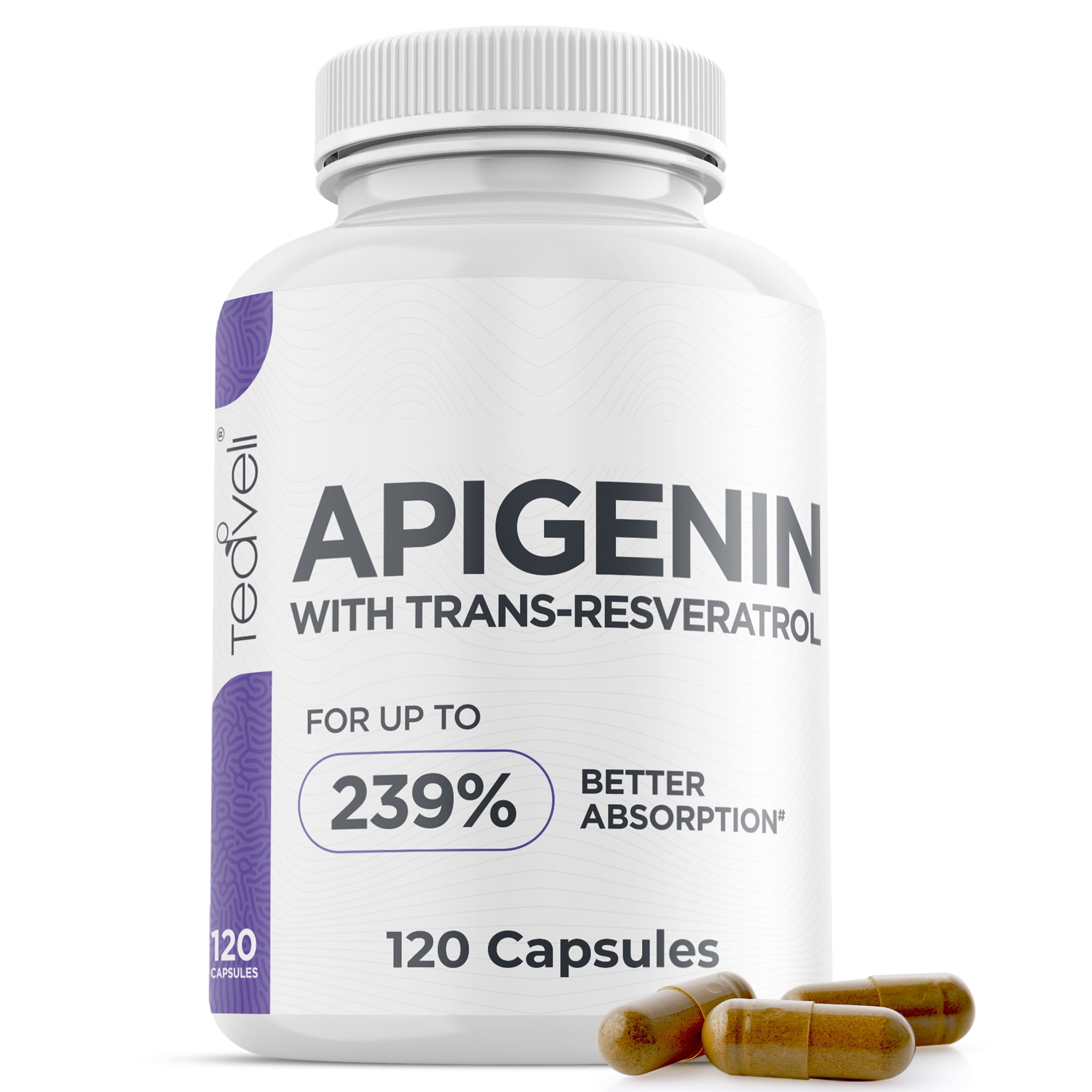 Teaveli Premium Apigenin Supplement with Resveratrol for 239%* Better ...