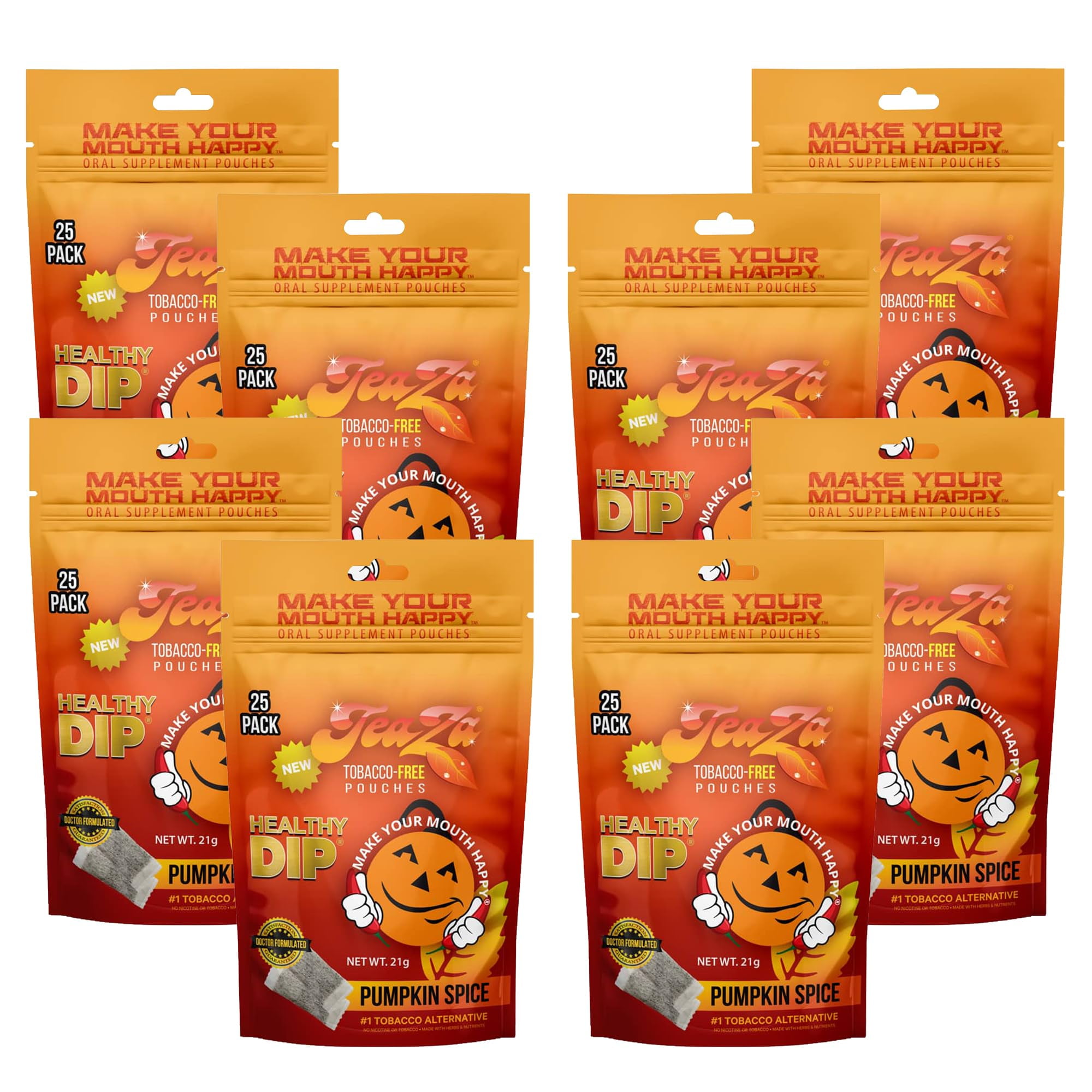 Teaza Energy Pouches, Chewing Tobacco Alternative Nicotine Free ...