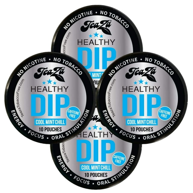 Teaza Herbal Energy Pouches Cool Mint Puck 4 Cans - Walmart.com