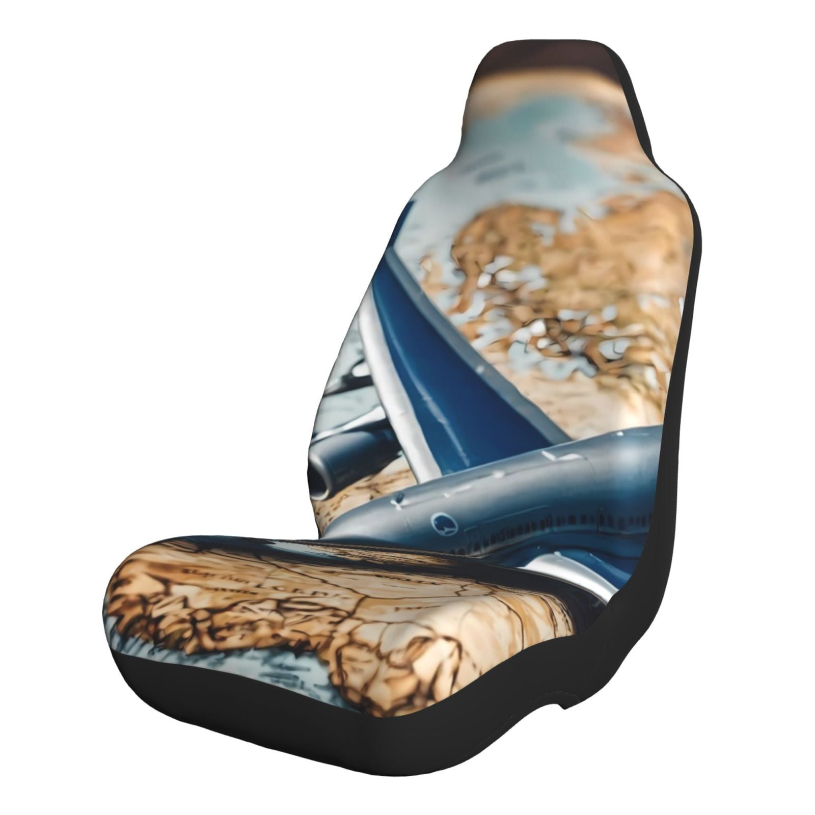 Tebeau Airplane World Map Adventure Print Car Seat Cushions, Seat ...