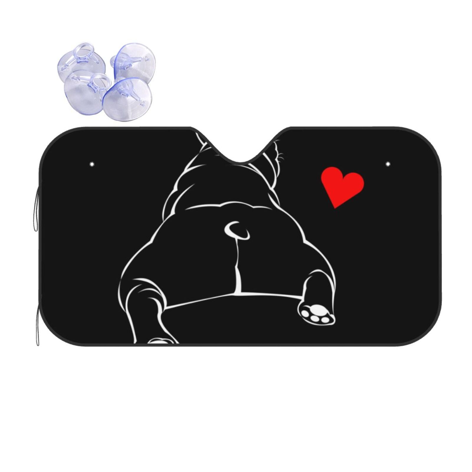 Tebeau Animal Bulldog Print Foldable Car Windshield Sun Shades ...
