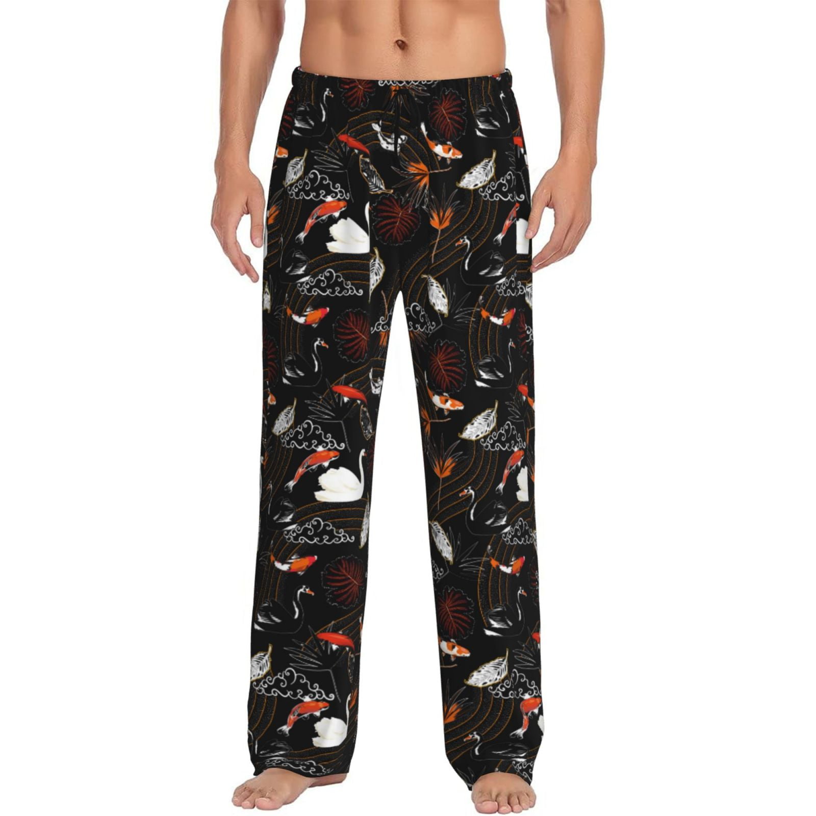 Tebeau Animal Koi Fish Print Men's Pajama Pant Men's Sleep Pajama Lounge Pant Sleep Pajama Pant ...