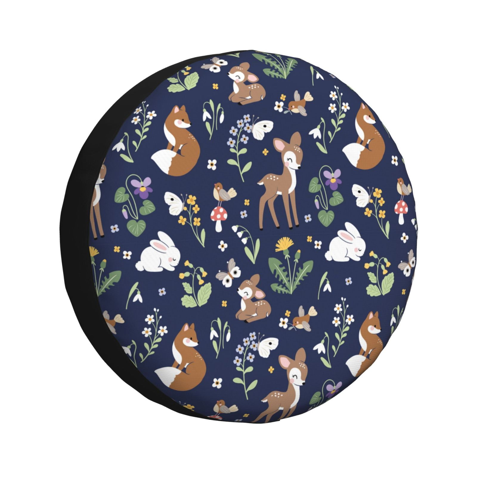 Tebeau Animals And Wildflowers Print Spare Tire Cover Wheel Tire Cover ...