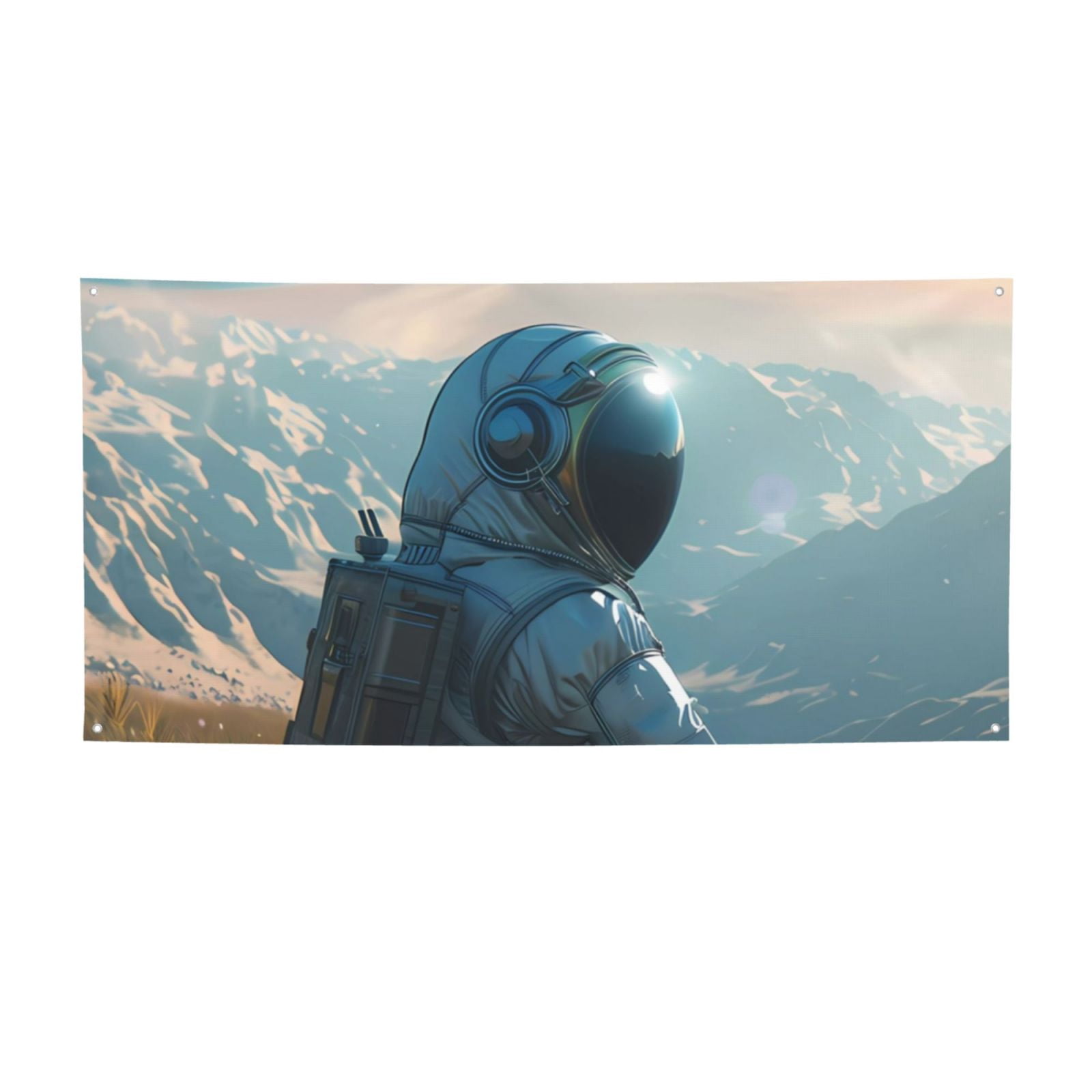 Tebeau Astronaut Contemplating Planet Print Banner Backdrop Banner for ...