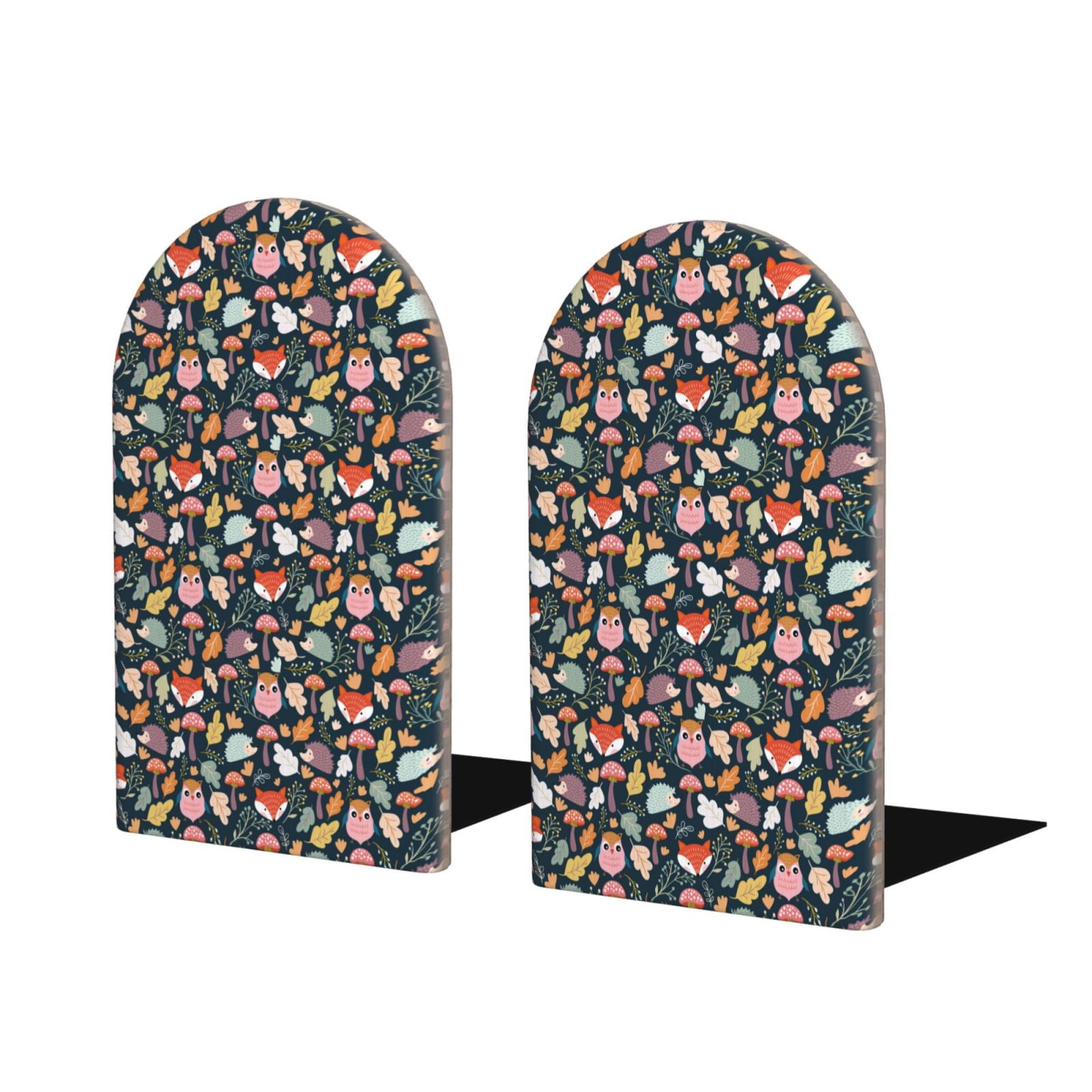 Tebeau Autumn Forest Print Wood Bookends for Shelves,Bookends,Book ...