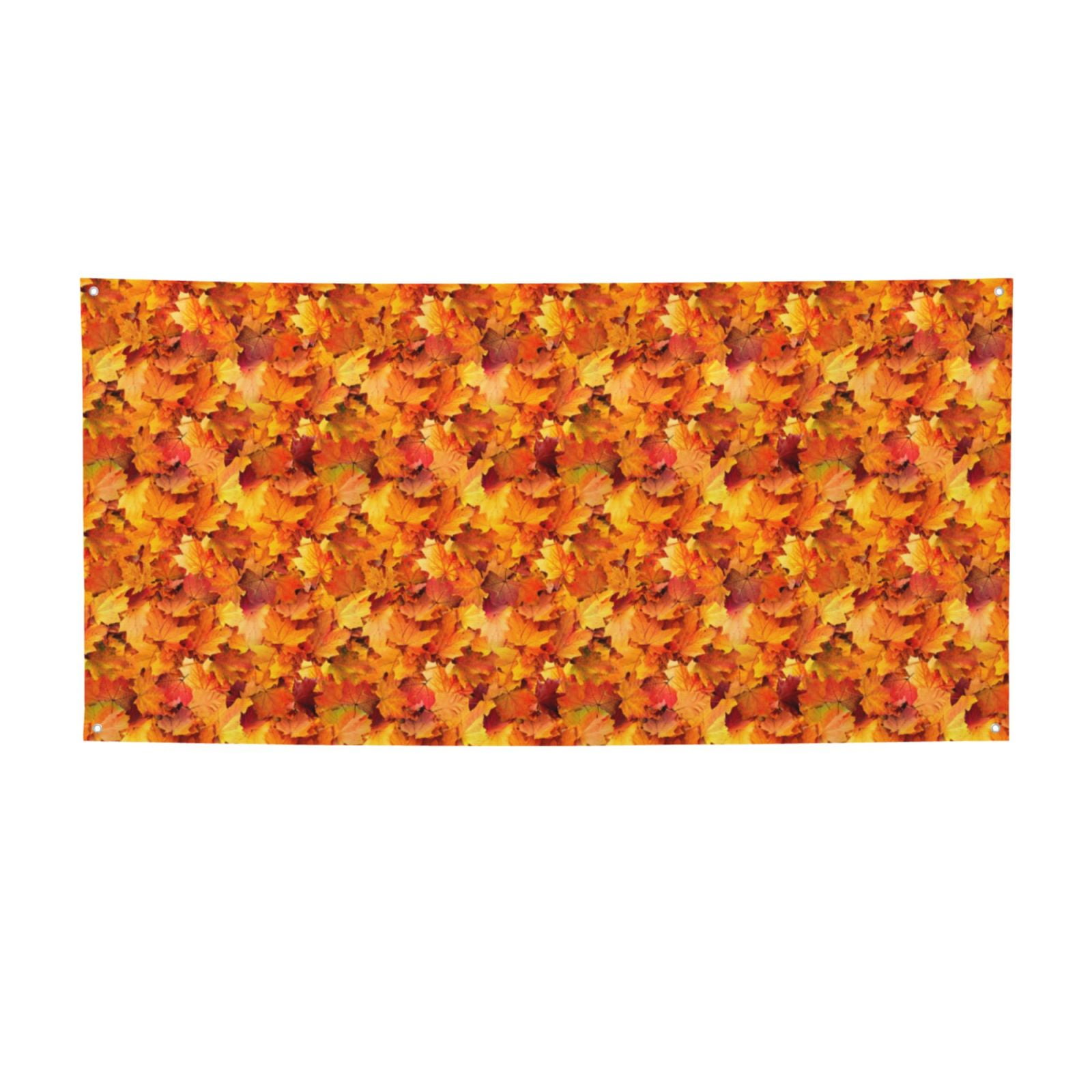 Tebeau Autumn Maple Leaf Pile Print Banner Backdrop Banner for Outdoor ...