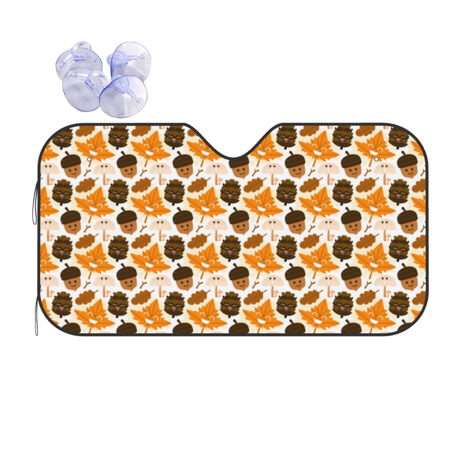 Tebeau Autumn Woodland Characters Print Foldable Car Windshield Sun ...