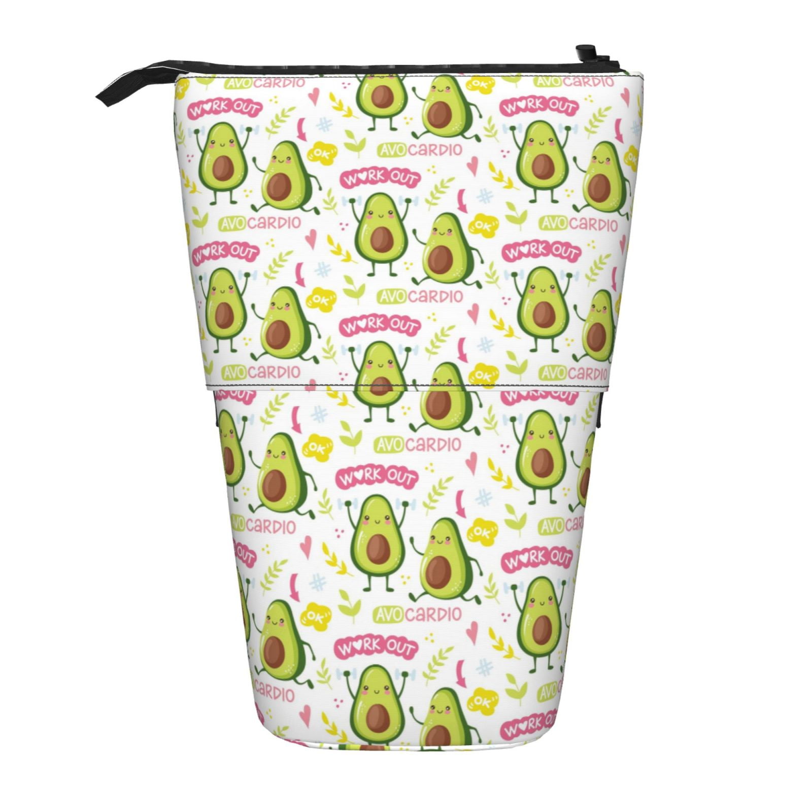 Tebeau Avocado Work Out Print Telescopic Pencil Bag Pen Holder Pop Up ...