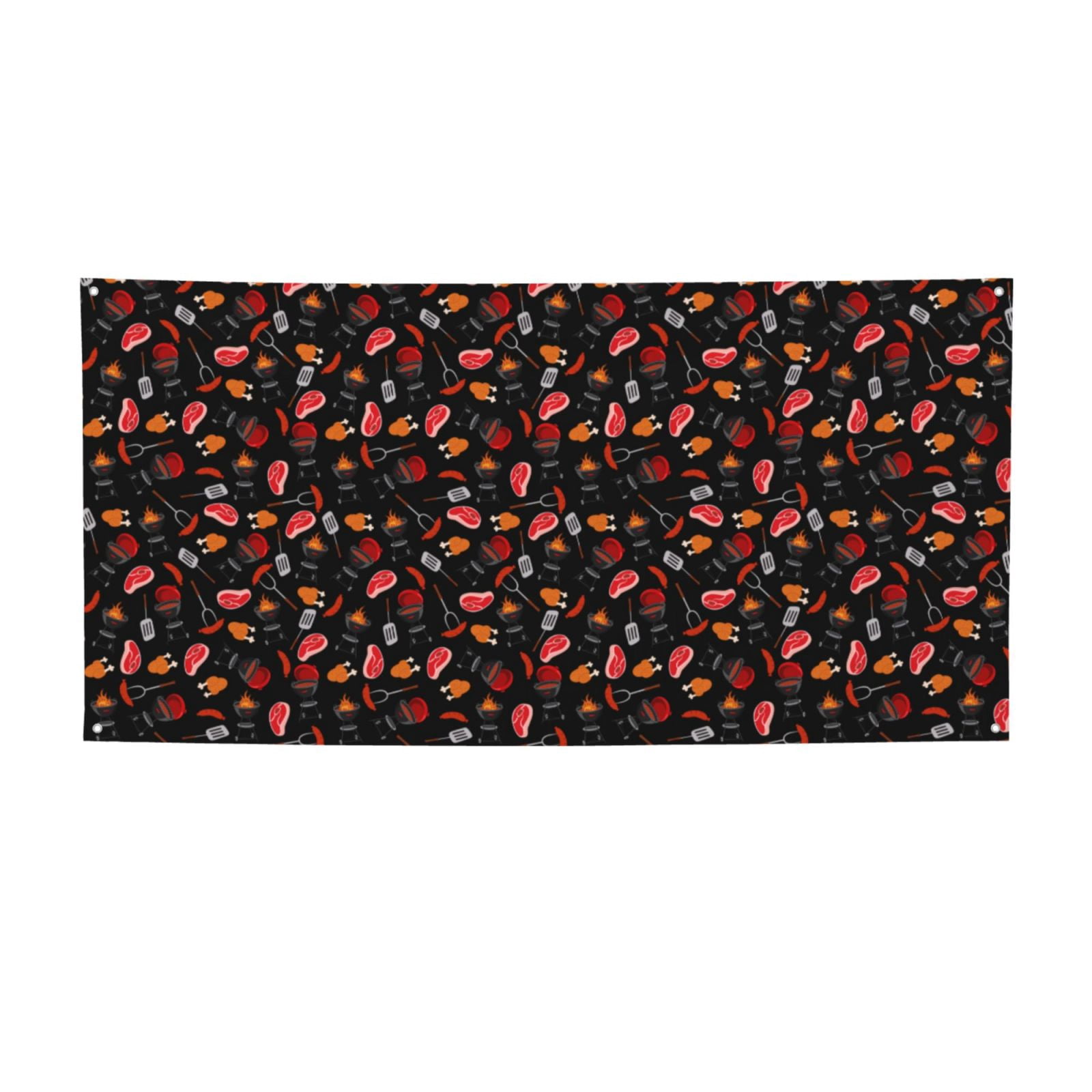 Tebeau BBQ Print Banner Backdrop Banner for Outdoor and Indoor Party ...