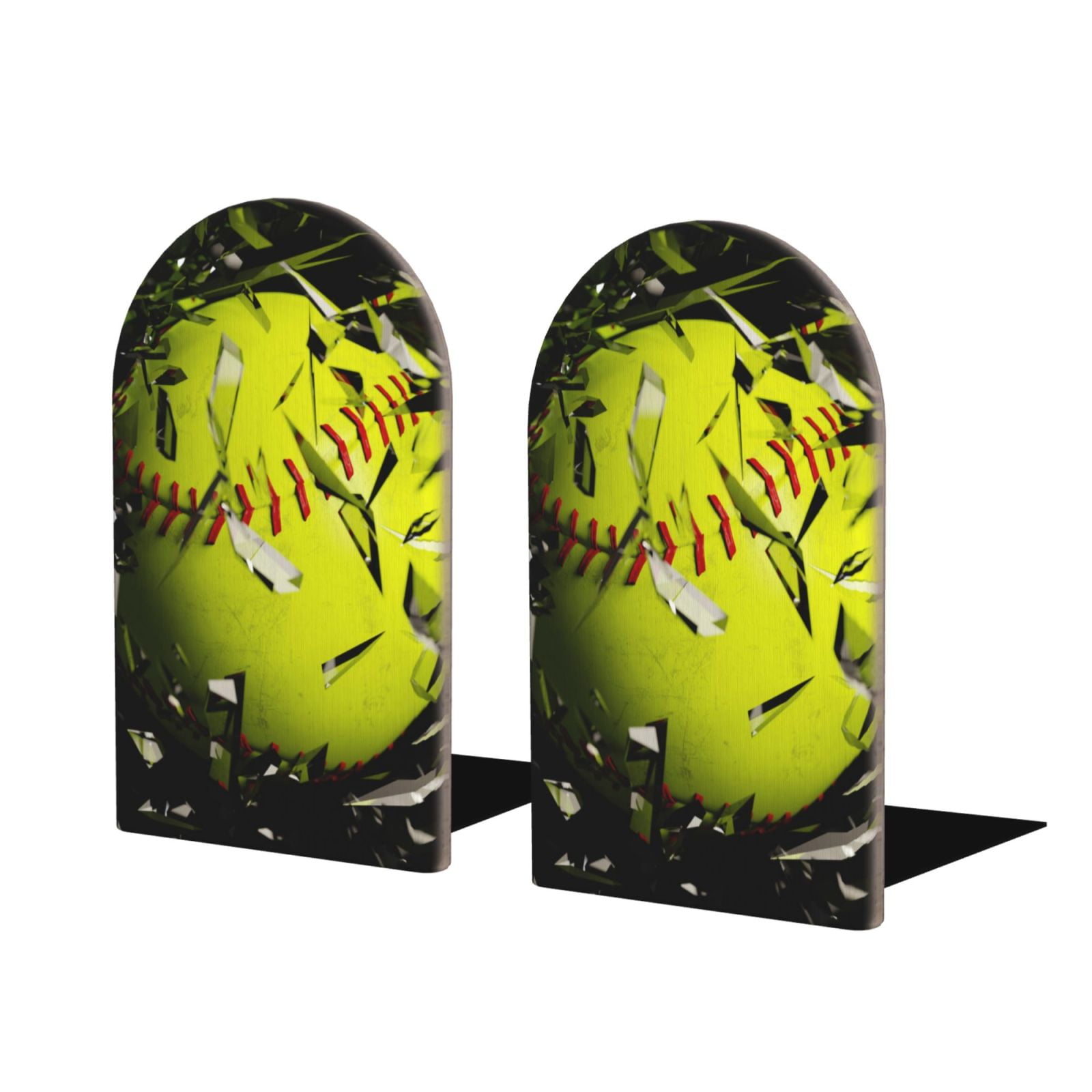 Tebeau Ball Print Wood Bookends for Shelves,Bookends,Book Holders for ...