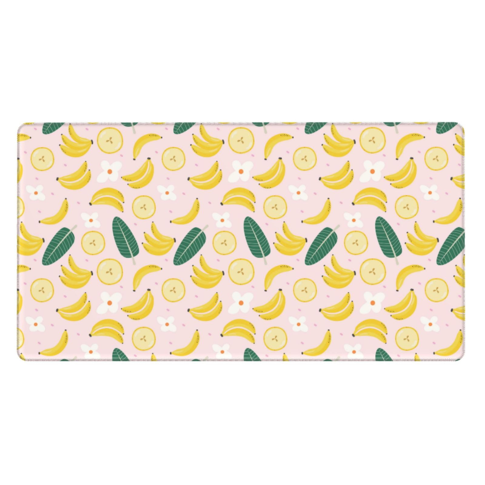Tebeau Banana With Leaves Print Large Mouse Pad for Desktop Gaming, 29. ...