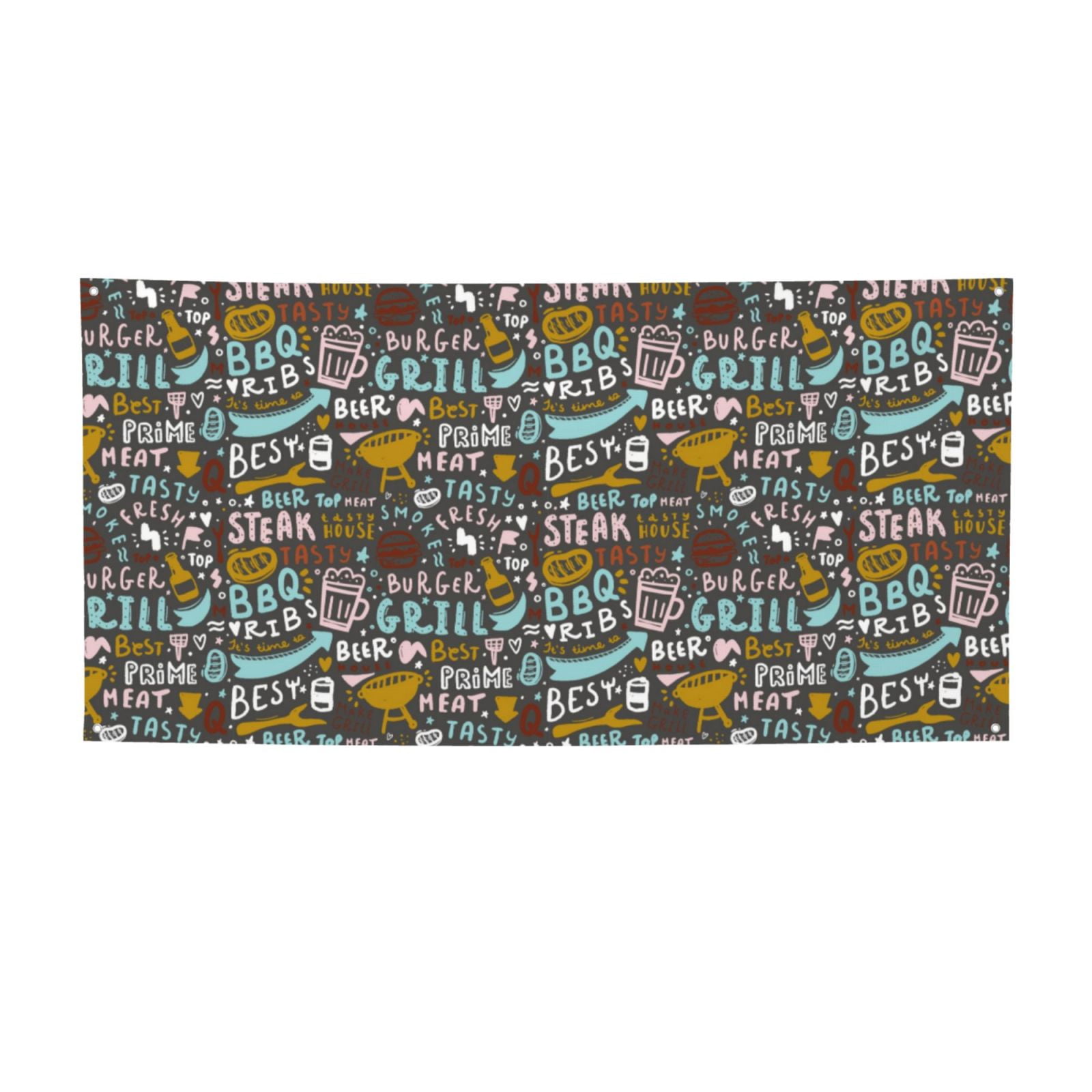 Tebeau Barbeque Print Banner Backdrop Banner for Outdoor and Indoor ...