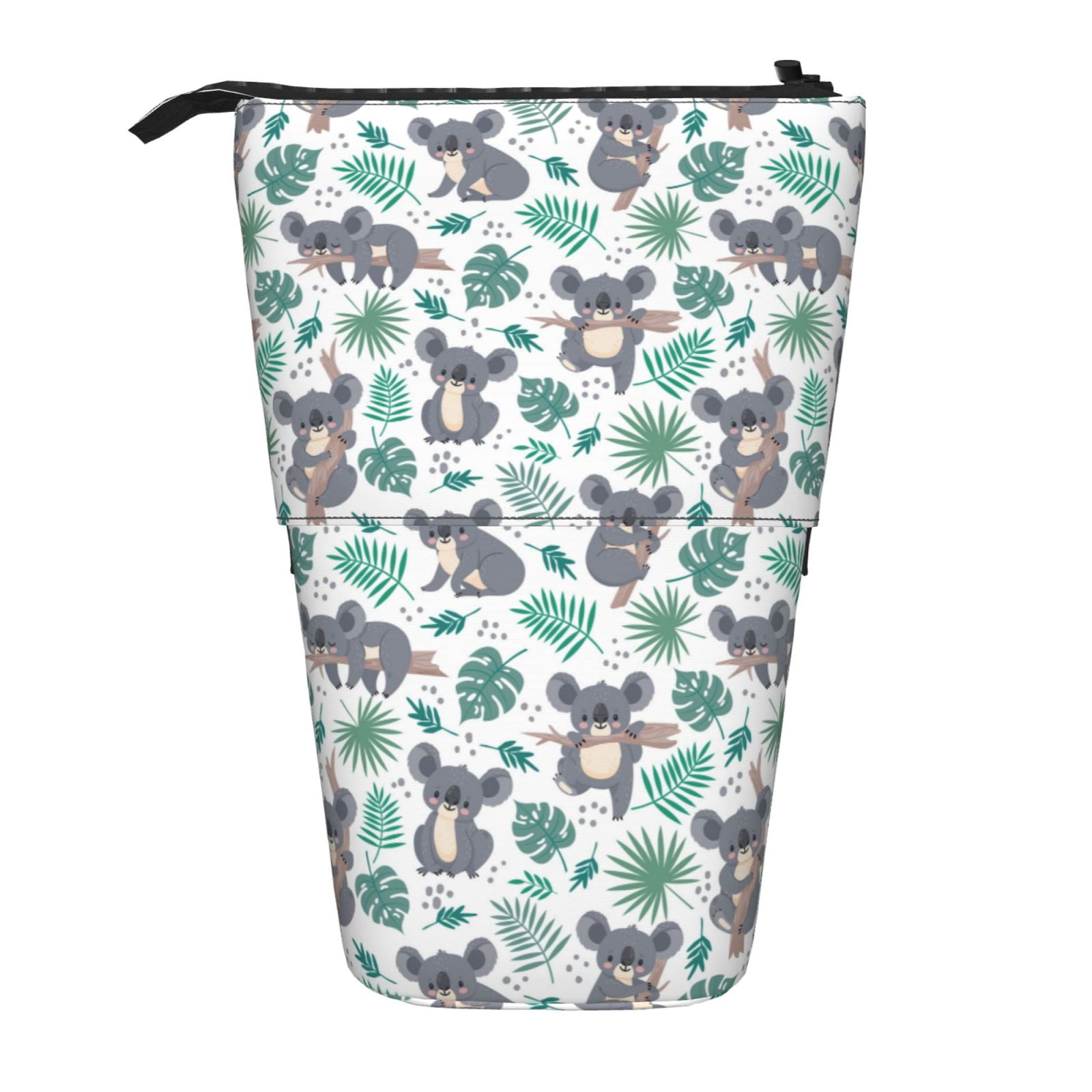 Tebeau Bears and Tropical Leaves Print Telescopic Pencil Bag Pen Holder ...