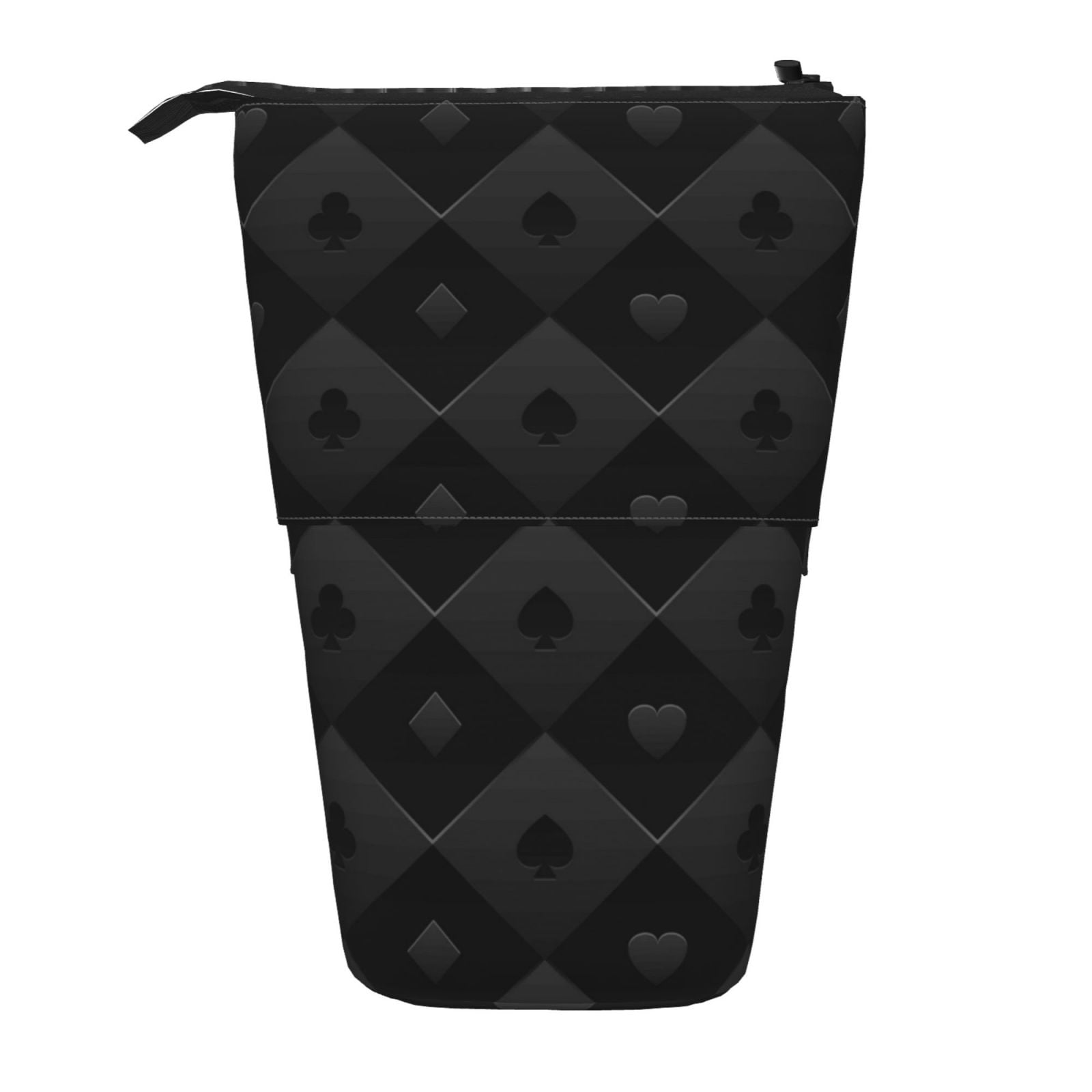 Tebeau Black Poker Print Telescopic Pencil Bag Pen Holder Pop Up ...