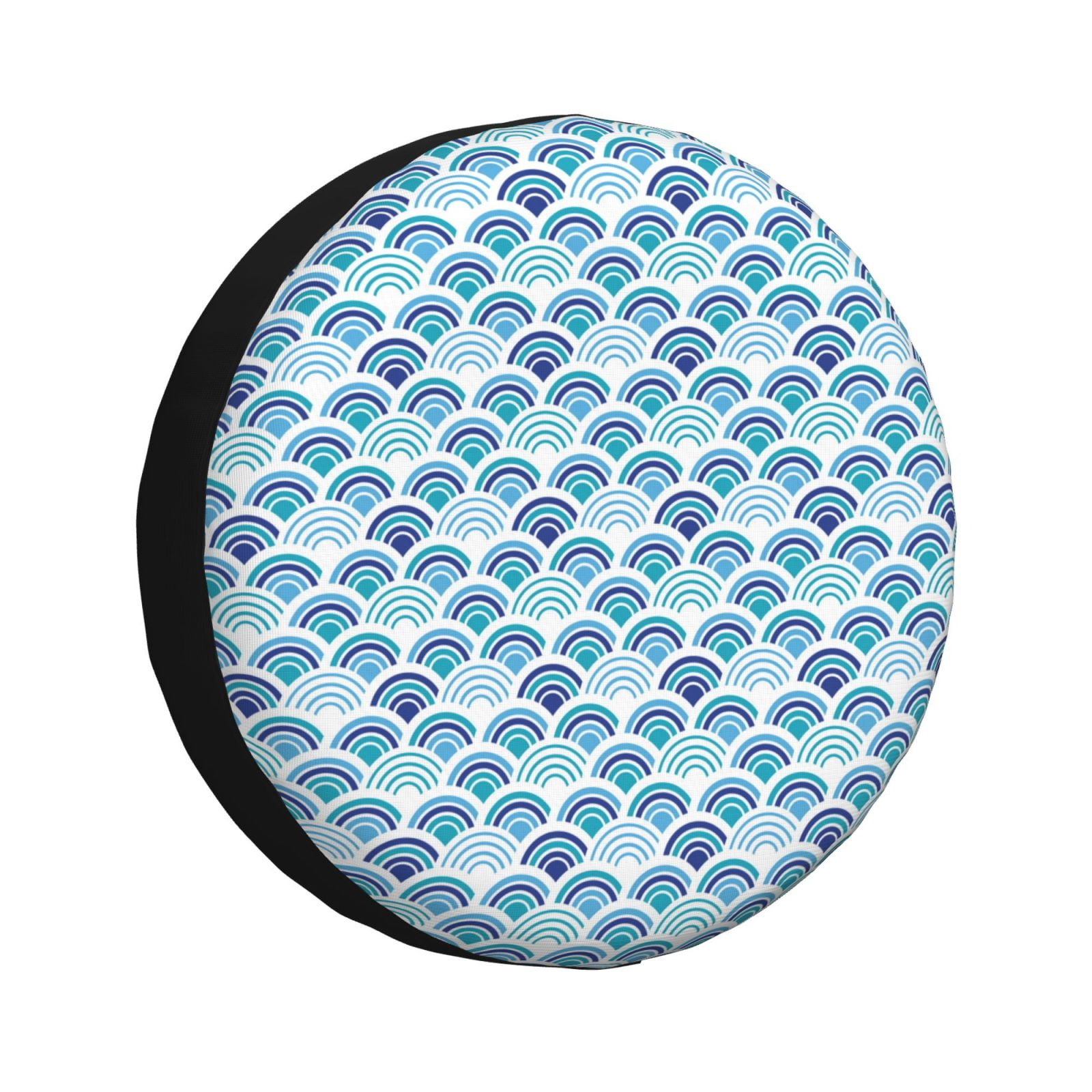 Tebeau Blue Fish Scale Texture Print Spare Tire Cover Wheel Tire Cover ...