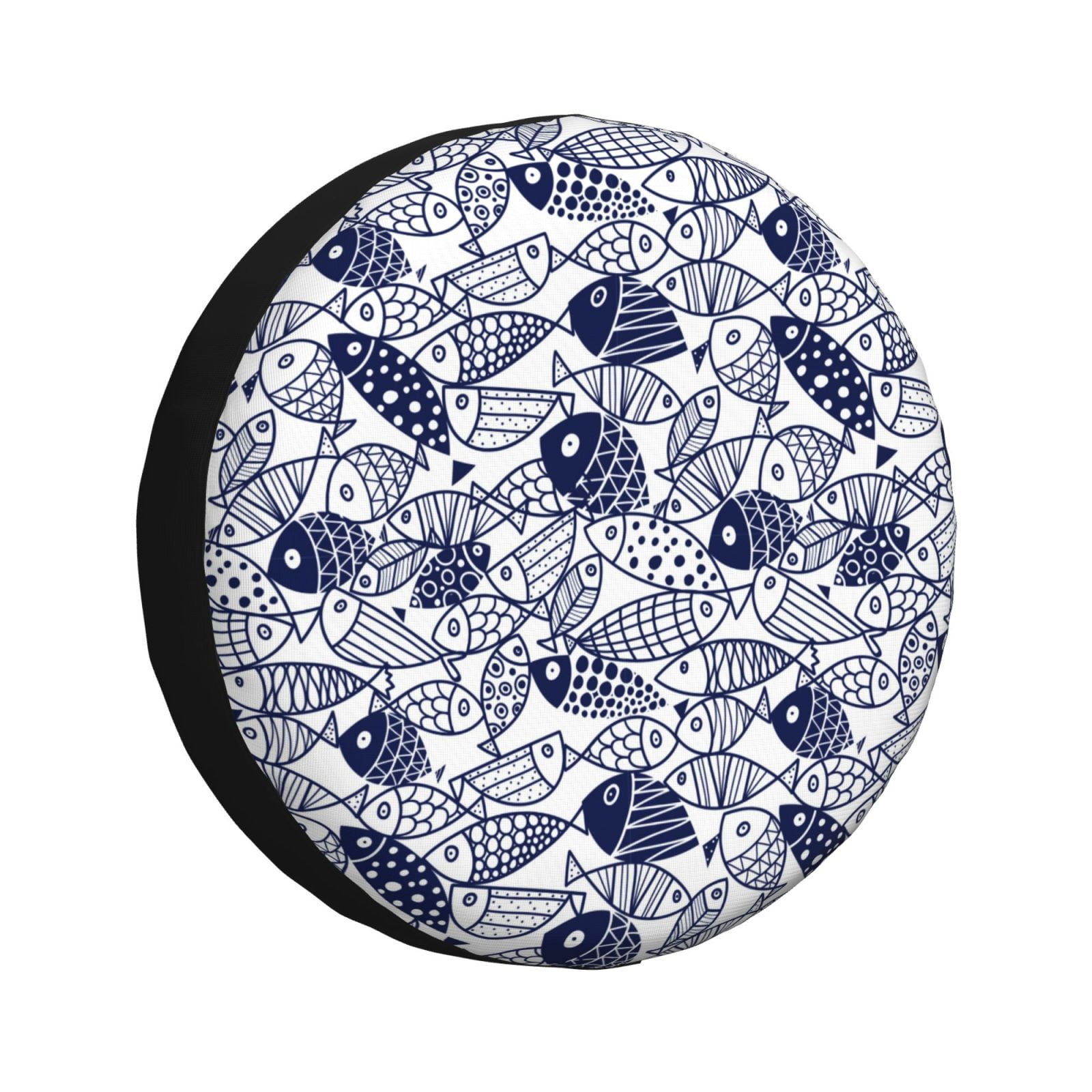 Tebeau Blue Fish1 Print Spare Tire Cover Wheel Tire Cover for Travel ...