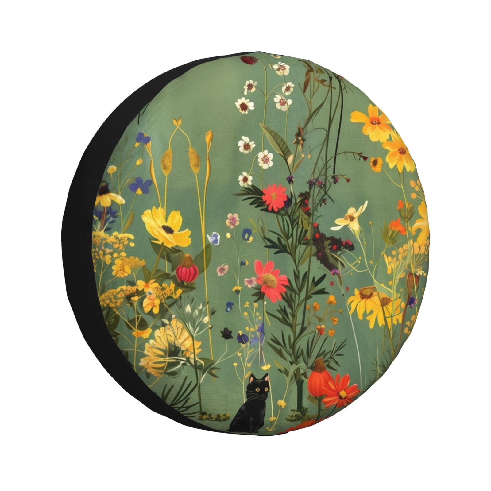 Tebeau Botanical Garden With Cats Print Spare Tire Cover Wheel Tire ...