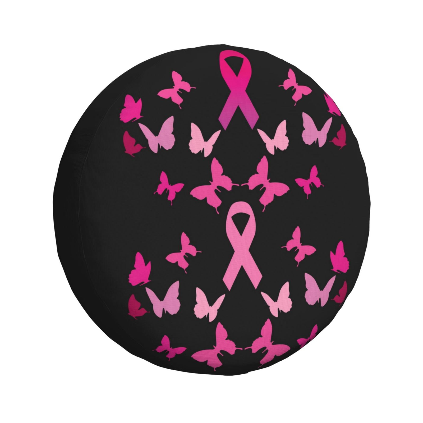Tebeau Breast Cancer Print Spare Tire Cover Wheel Tire Cover for Travel ...