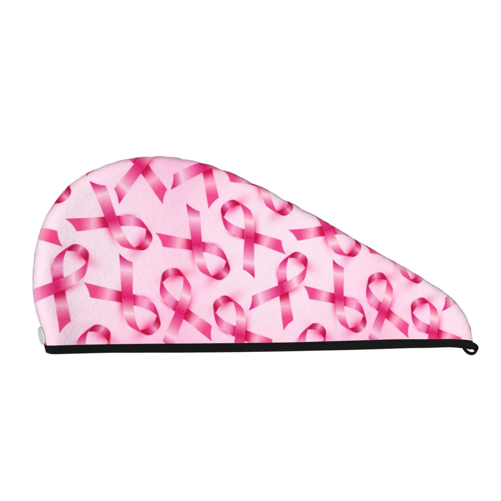 Tebeau Breast Cancer Ribbons Awareness Print Hair Towel Wrap for Women ...