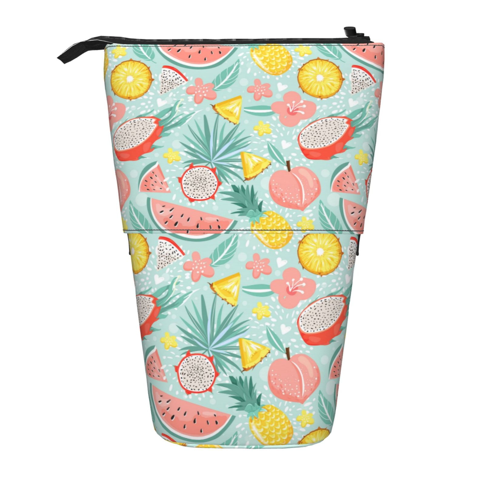 Tebeau Bright Peach Print Telescopic Pencil Bag Pen Holder Pop Up ...