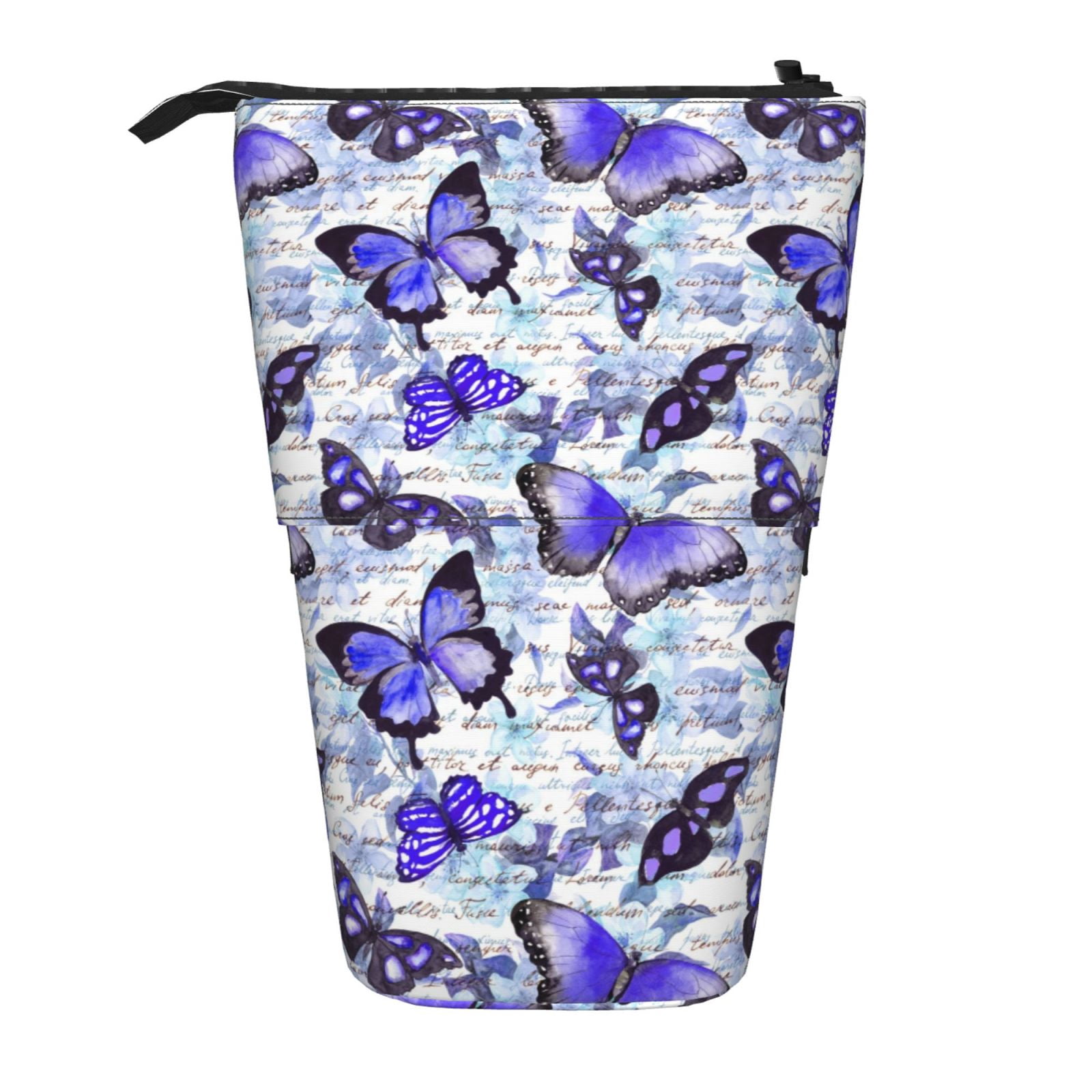 Tebeau Butterflies Print Telescopic Pencil Bag Pen Holder Pop Up ...