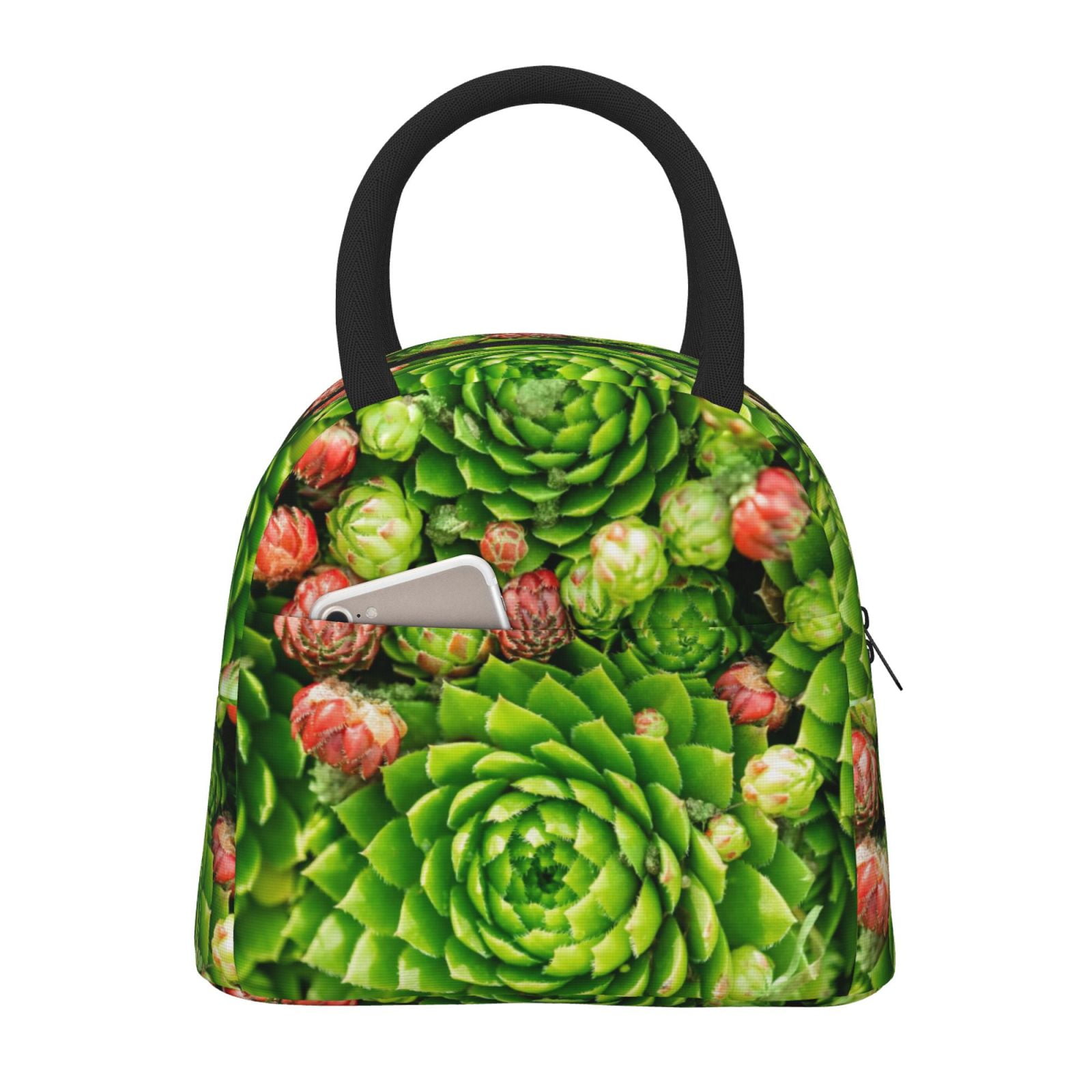 Tebeau Cactus And Succulents Print Lunch Box Lunch Bag for Women Adults ...