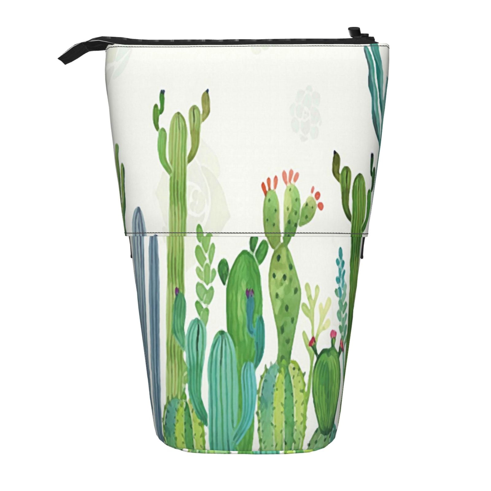 Tebeau Cartoon Cactus Print Telescopic Pencil Bag Pen Holder Pop Up ...