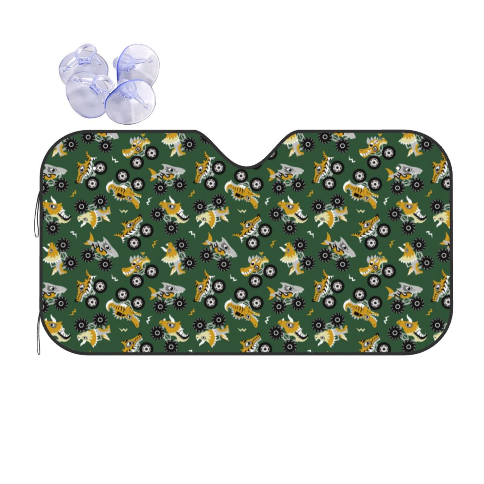 Tebeau Cartoon Car Print Foldable Car Windshield Sun Shades Universal ...