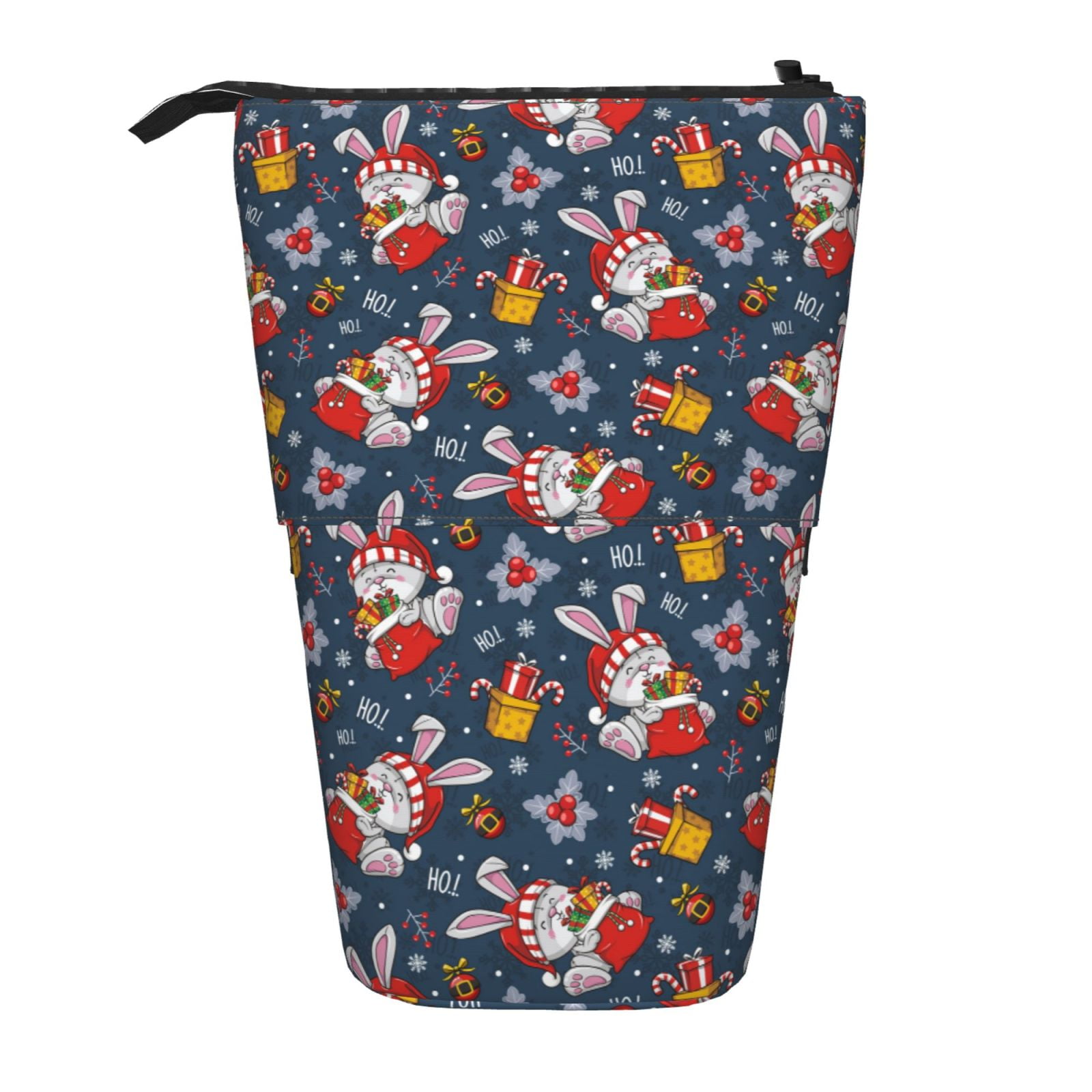 Tebeau Christmas Bunny A Print Telescopic Pencil Bag Pen Holder Pop Up ...