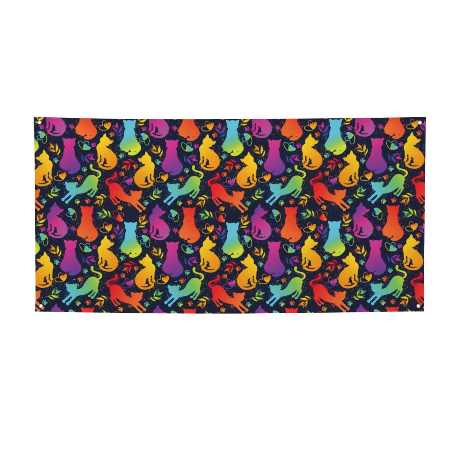 Tebeau Colorful Cats Print Banner Backdrop Banner for Outdoor and ...